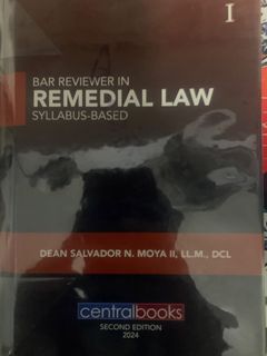 Compendious Bar Reviewer on Remedial Law 2024 Edition Divina, Hobbies ...
