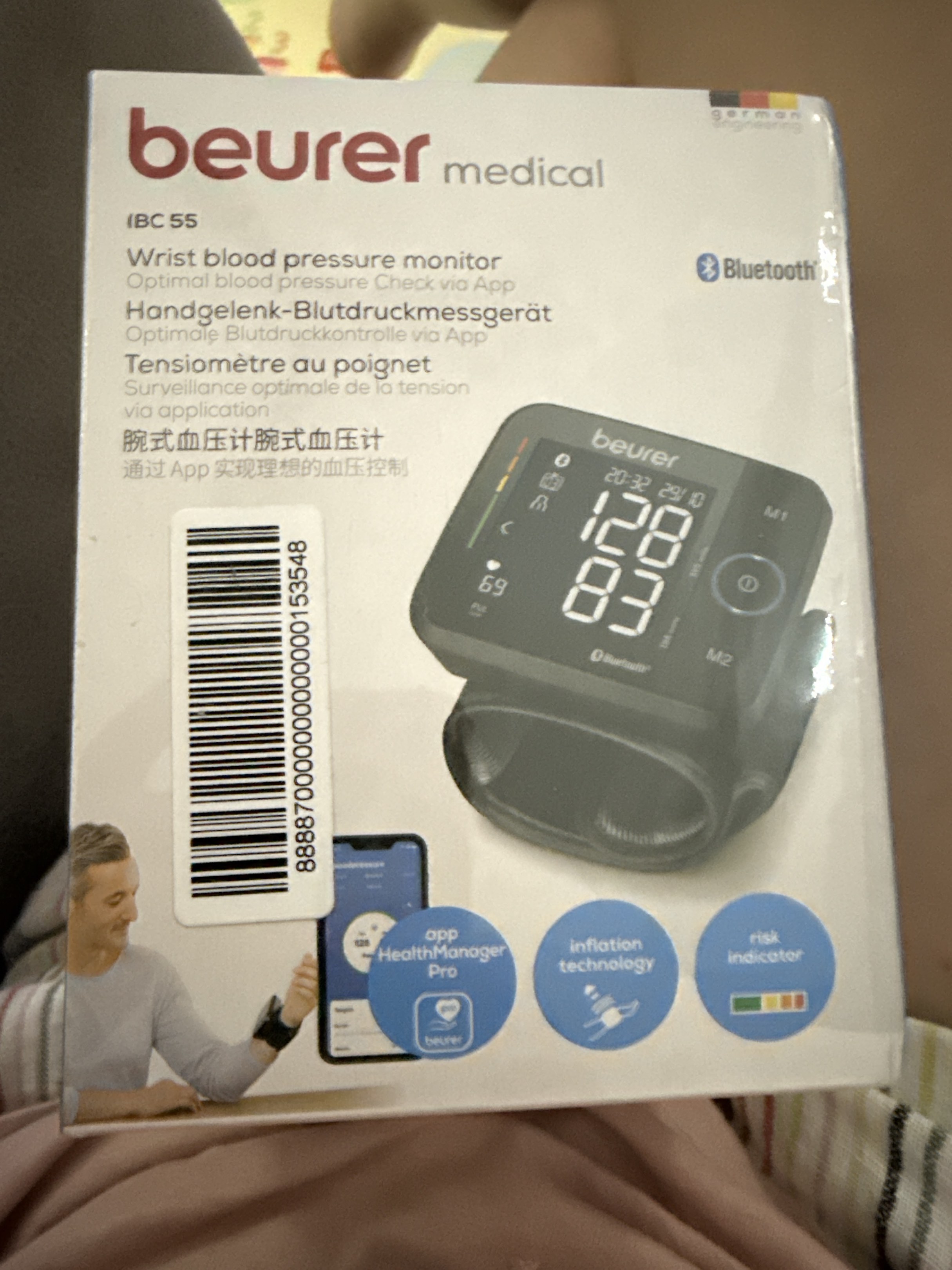 Beurer Medical Wrist Blood Pressure Monitor, Health & Nutrition, Health ...