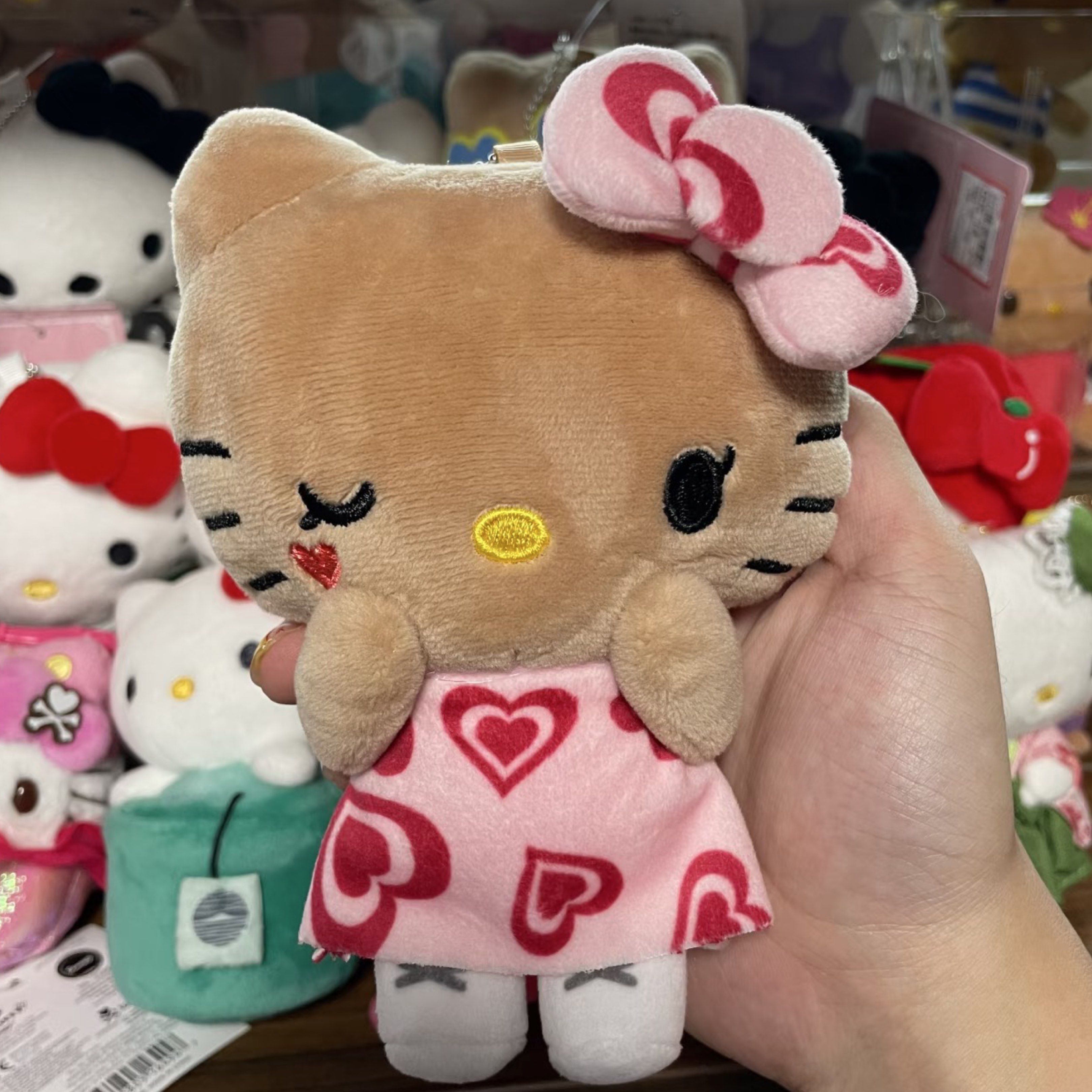 BN Authentic Sanrio Hello Kitty Heart Dress & Bow Plush Keychain ...