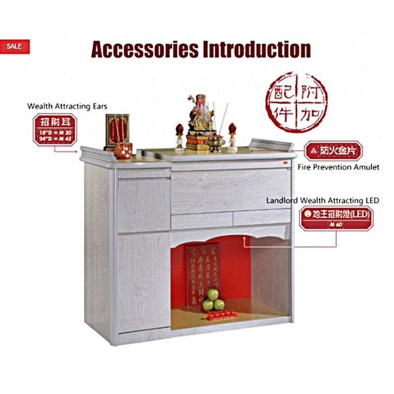 Buddhist Altar Cabinet top cover Fire Prevention Amulet Soft buffer ...