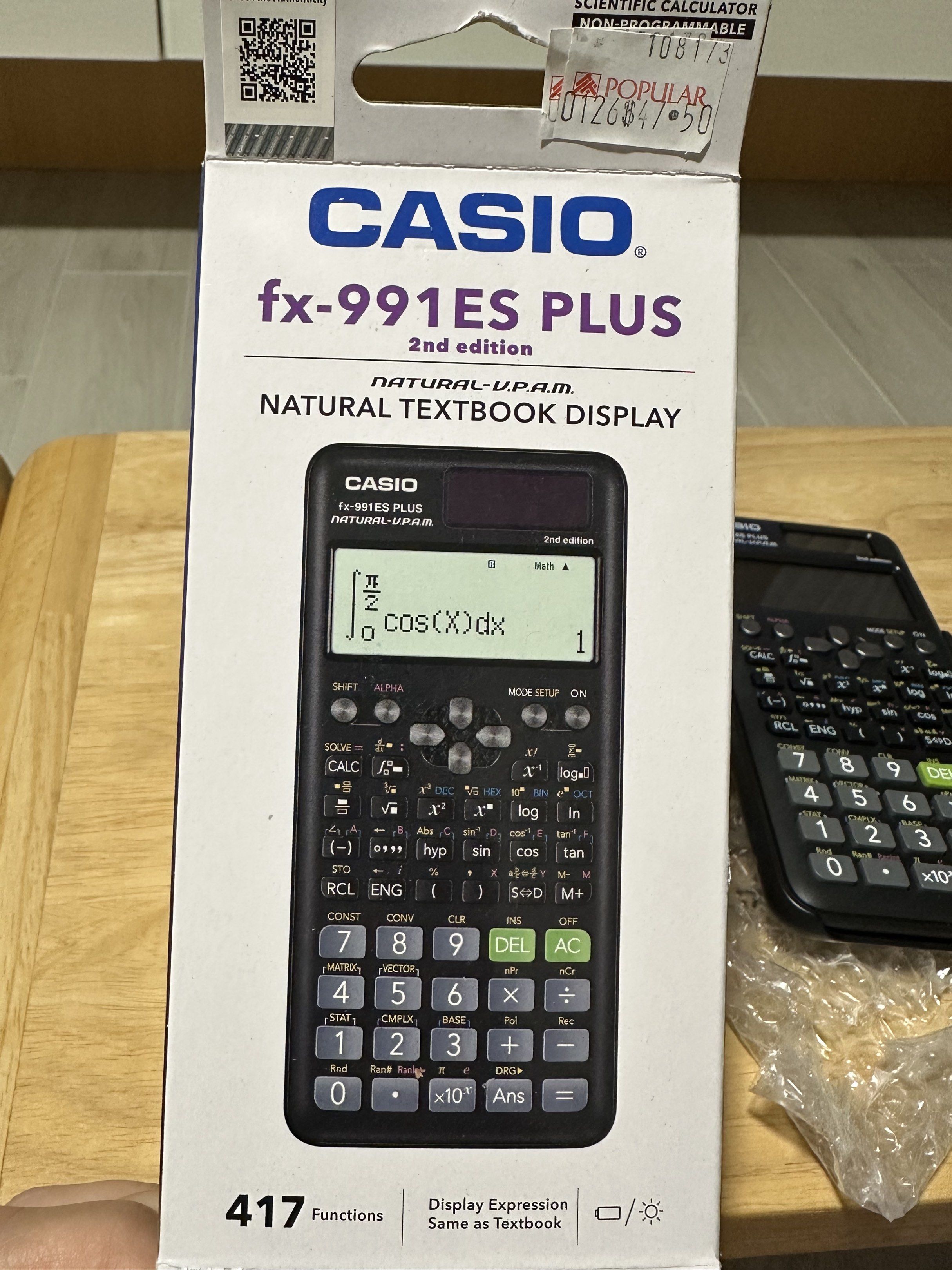 Casio fx-991ES PLUS 2nd Edition Scientific Calculator, Hobbies & Toys ...