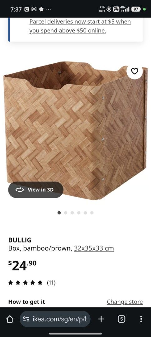 Cheap IKEA Kallax with Bullig Box shelves cabinet, Furniture & Home ...