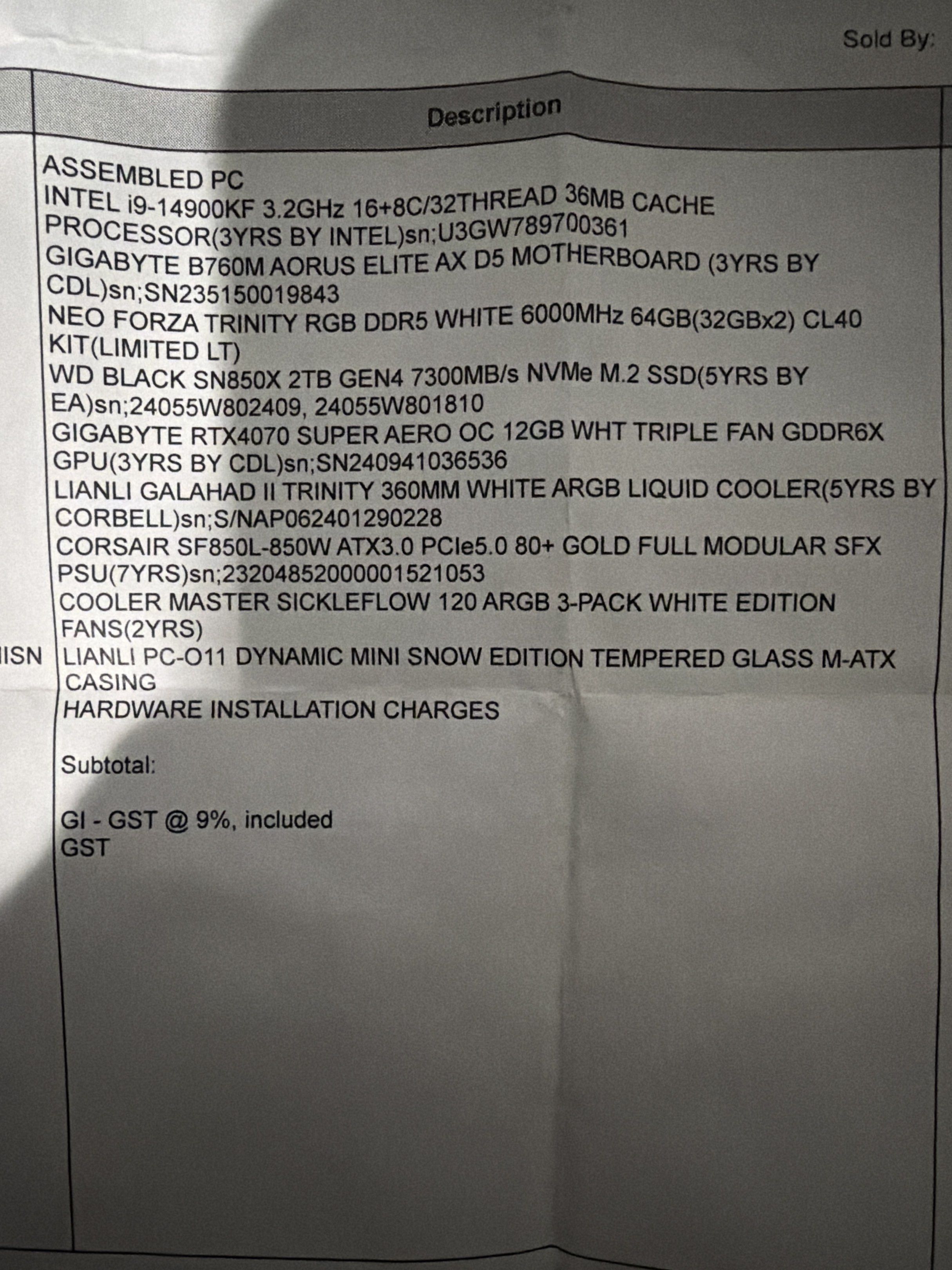 Custom Assembled Gaming PC - Intel i9, RTX 4070 Super, Computers & Tech ...