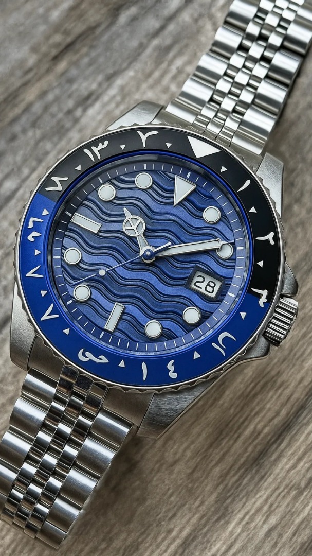 Custom Built Arabic GMT Bezel Watch Mod, Men's Fashion, Watches ...