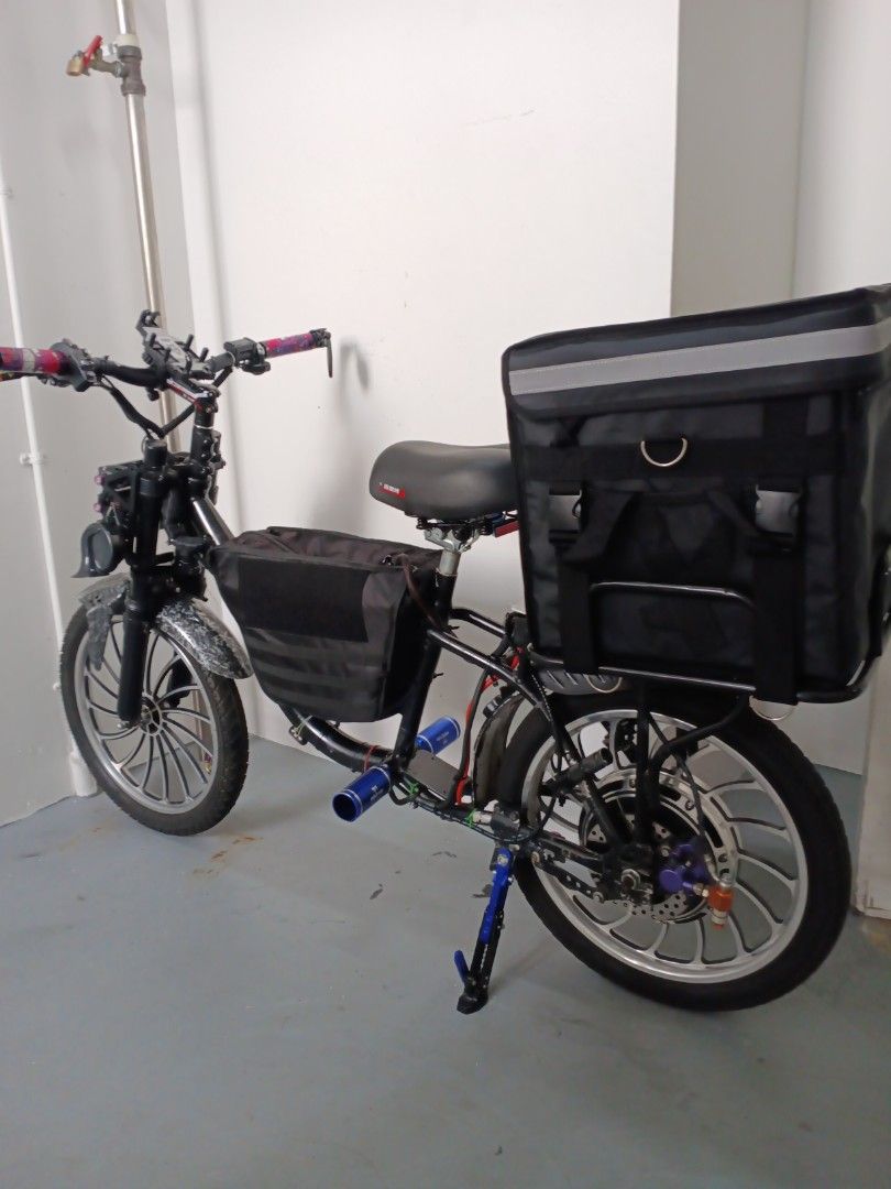 Custom Electric Bike with Delivery Bag, Sports Equipment, PMDs, E ...