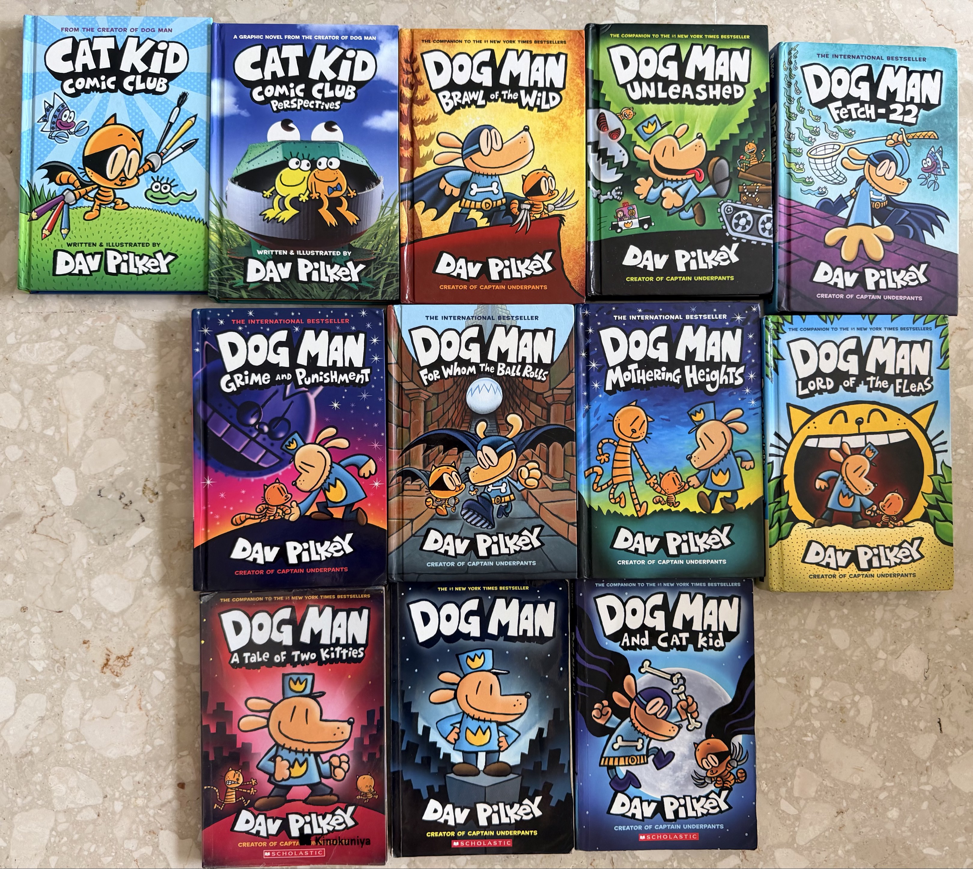 Dav Pilkey Dog Man and Cat Kid Book Set, Hobbies & Toys, Books ...