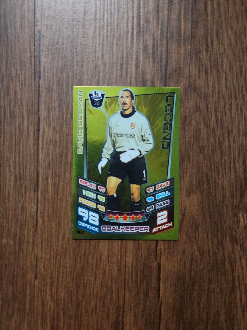David Seaman Legend Match Attax 11/12, Hobbies & Toys, Toys & Games on Carousell