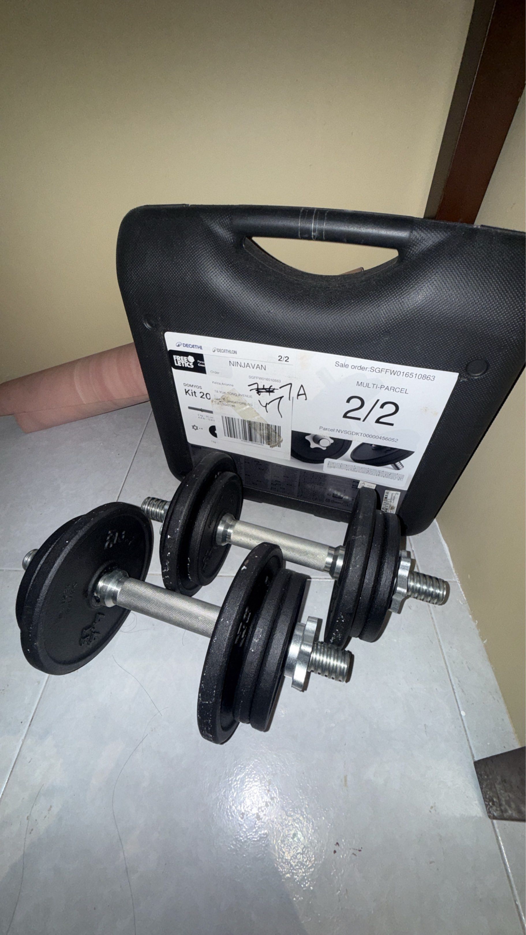 Decathlon Dumbbell Kit 20kg, Sports Equipment, Exercise & Fitness ...