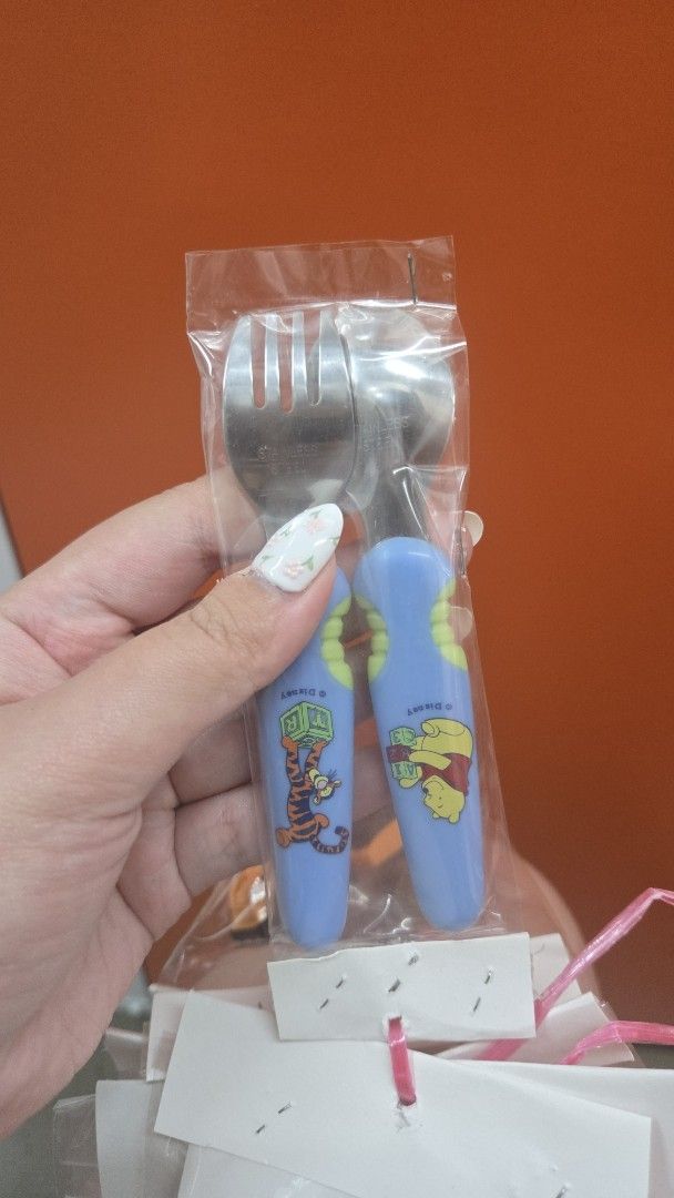 Disney Winnie the Pooh Fork and Spoon Set, Furniture & Home Living ...