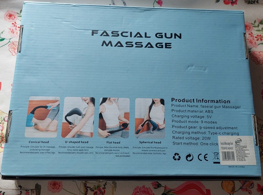 Fascial Gun Massage, Health & Nutrition, Massage Devices on Carousell