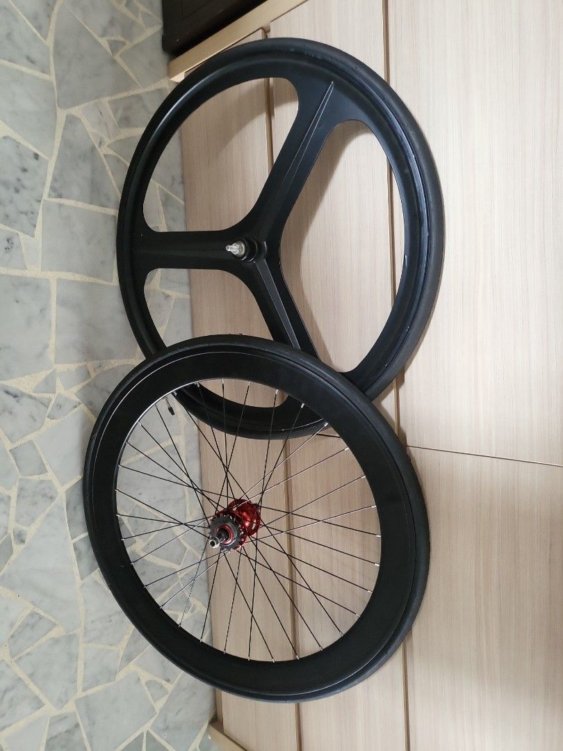 Fixed Gear Bike Wheelset, Sports Equipment, Bicycles & Parts, Parts ...