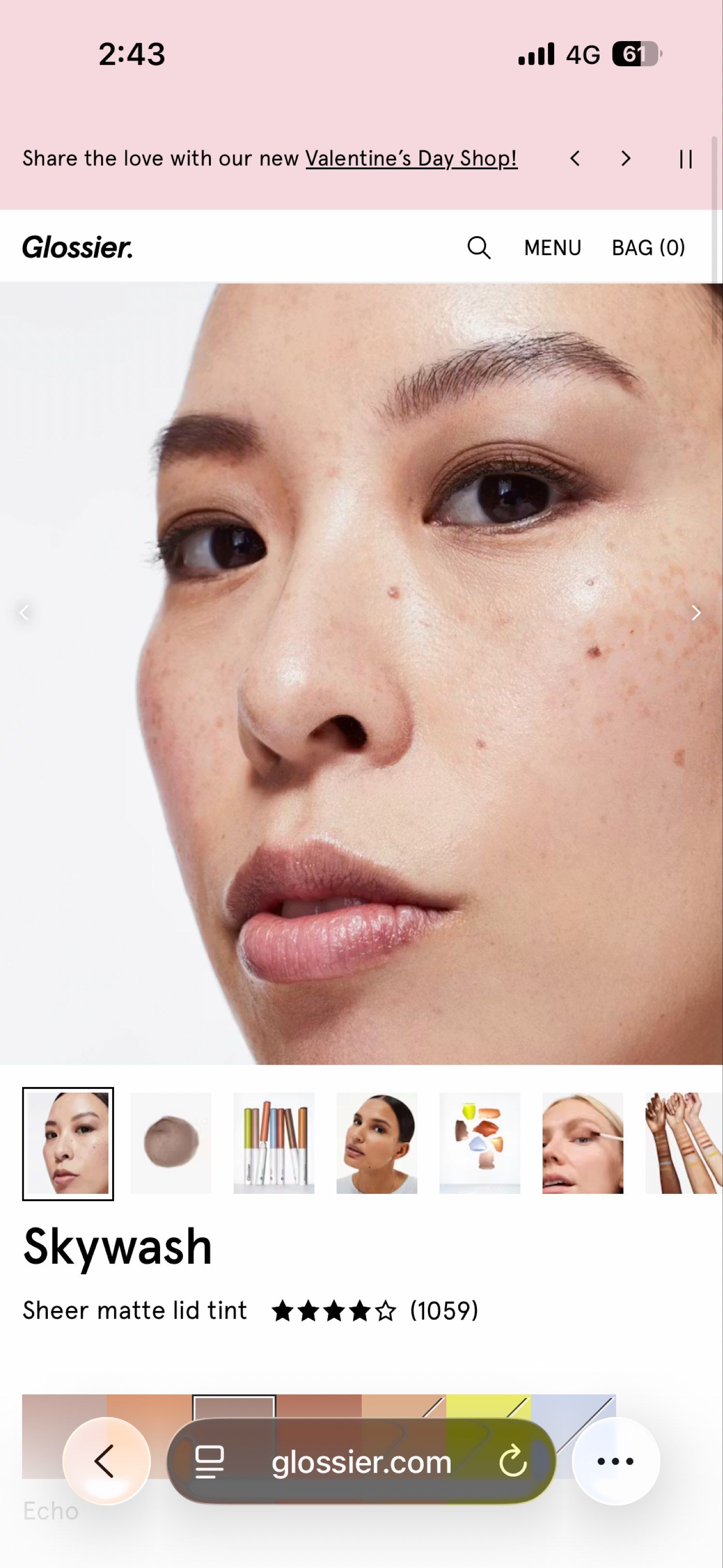 Glossier Skywash Shade Echo, Beauty & Personal Care, Face, Makeup ...