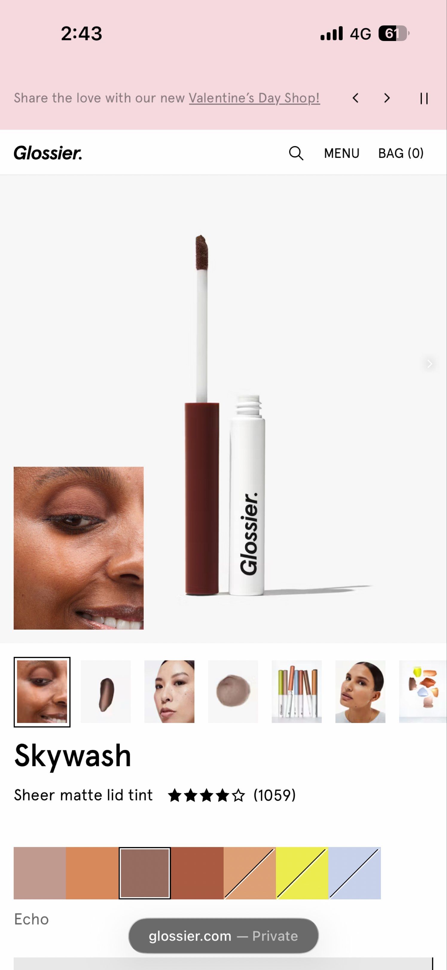 Glossier Skywash Shade Echo, Beauty & Personal Care, Face, Makeup ...