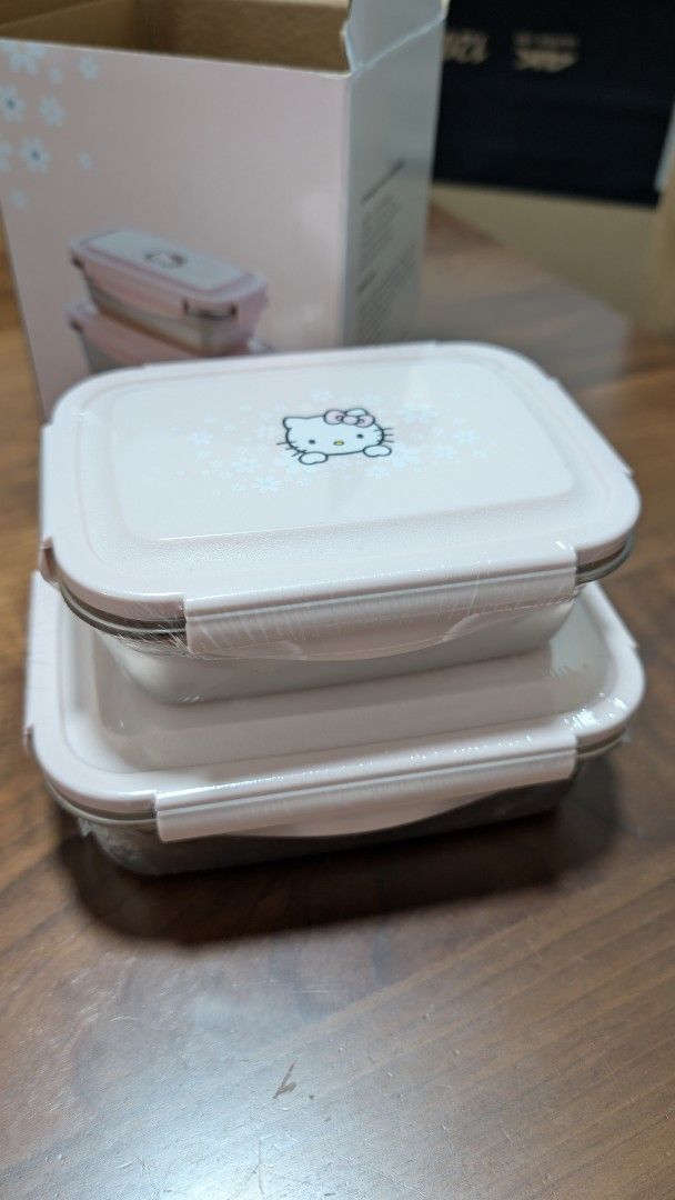 Hello Kitty Stainless Steel Food Container Set, Furniture & Home Living ...