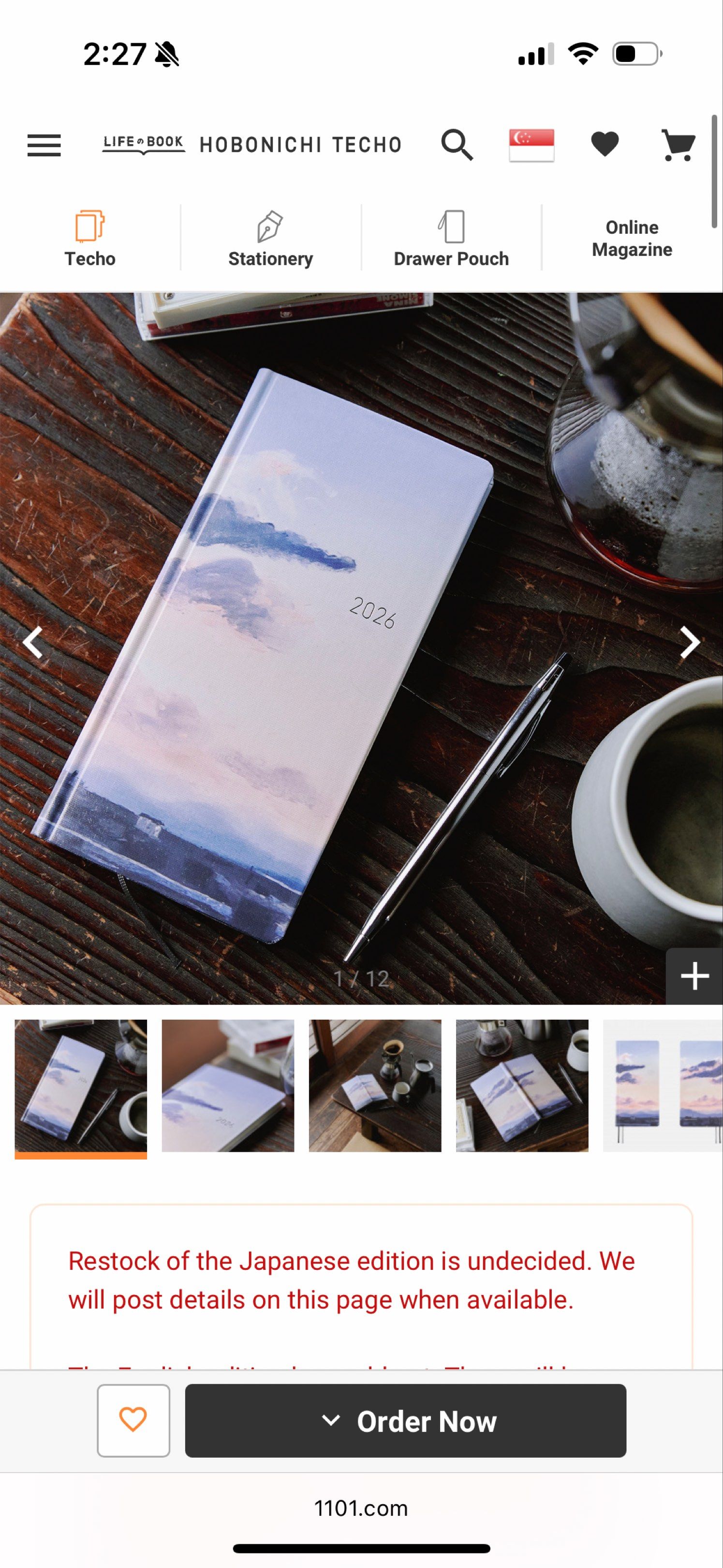 Hobonichi Techo 2026 Weeks Planner - English Edition (Kyohei Sakaguchi ...