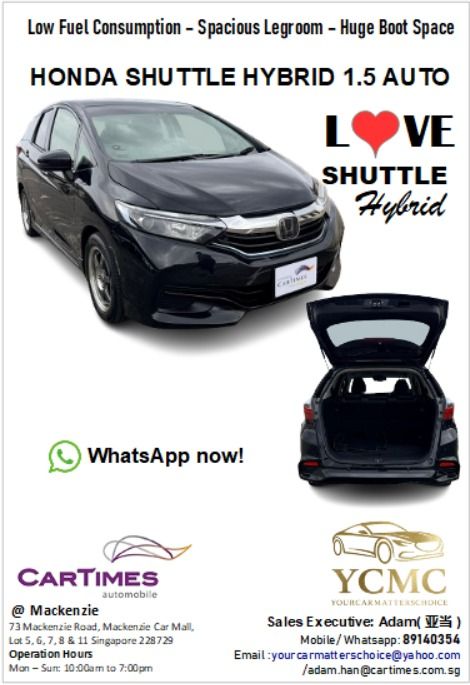 Honda Shuttle Hybrid 1.5A Auto, Cars, Used Cars on Carousell