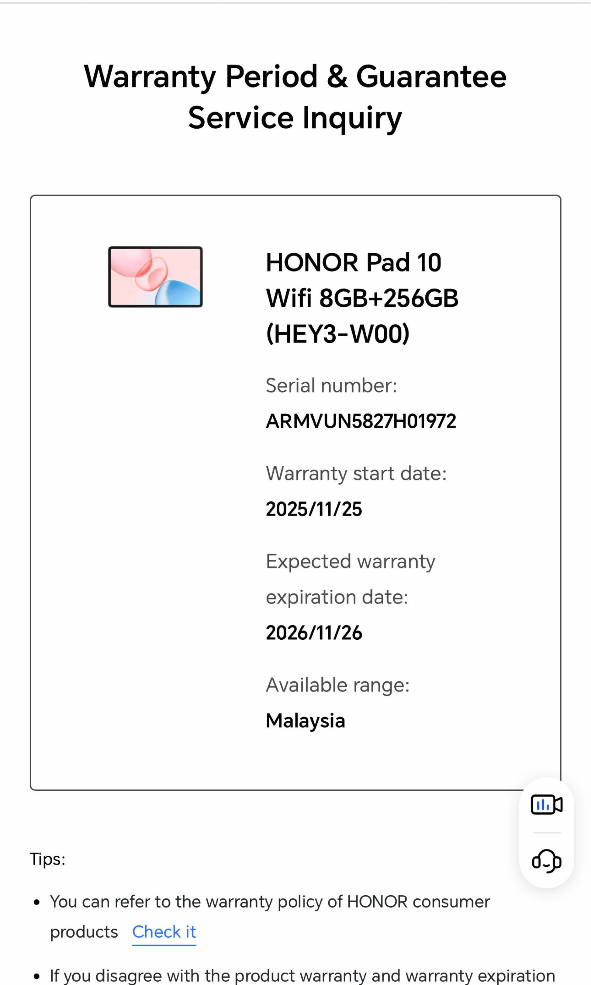 Honor Pad 10 (WiFi) 256GB Cyan, Mobile Phones & Gadgets, Tablets ...