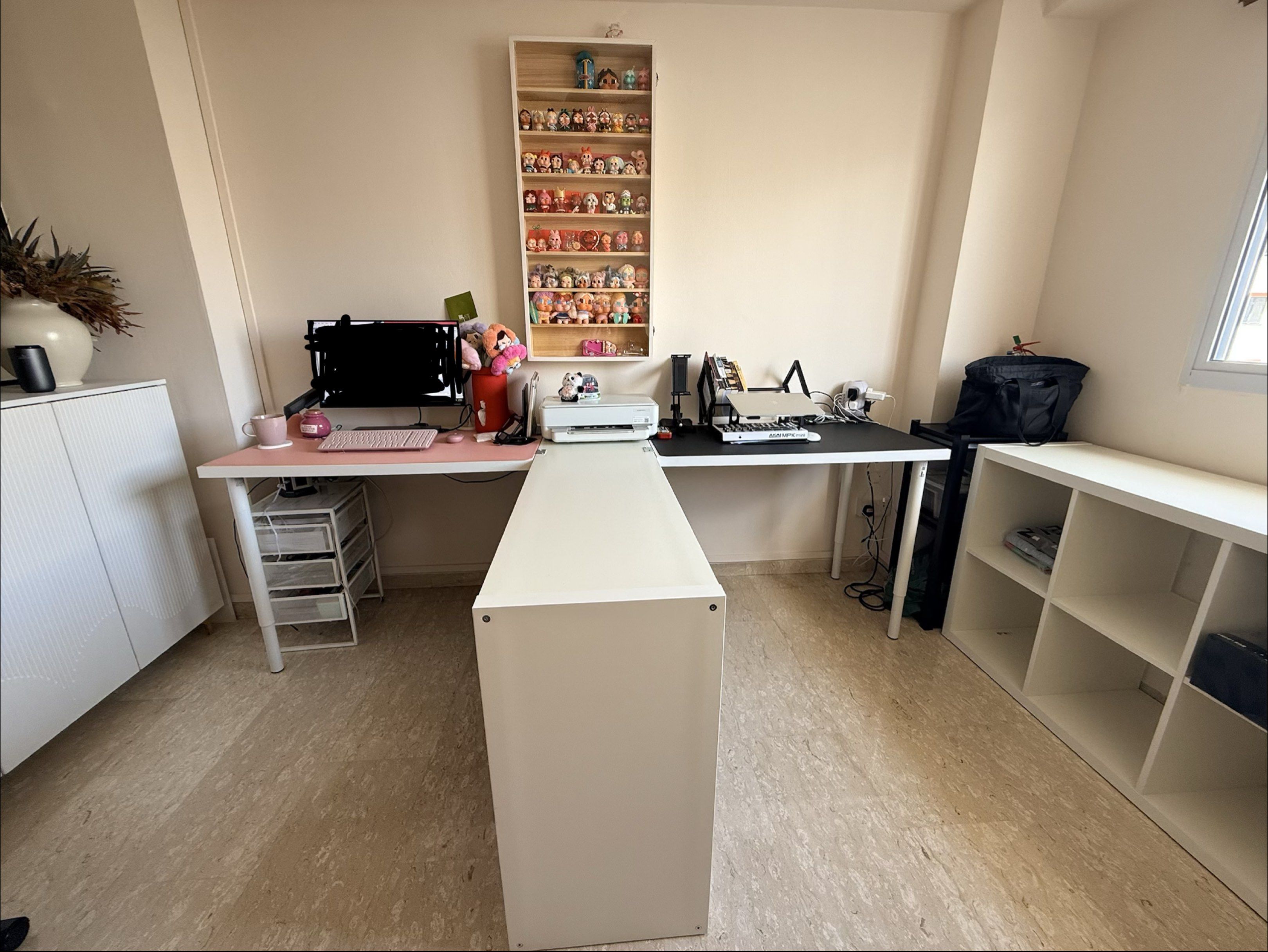 IKEA LINNMON & KALLAX White Corner Desk, Furniture & Home Living ...