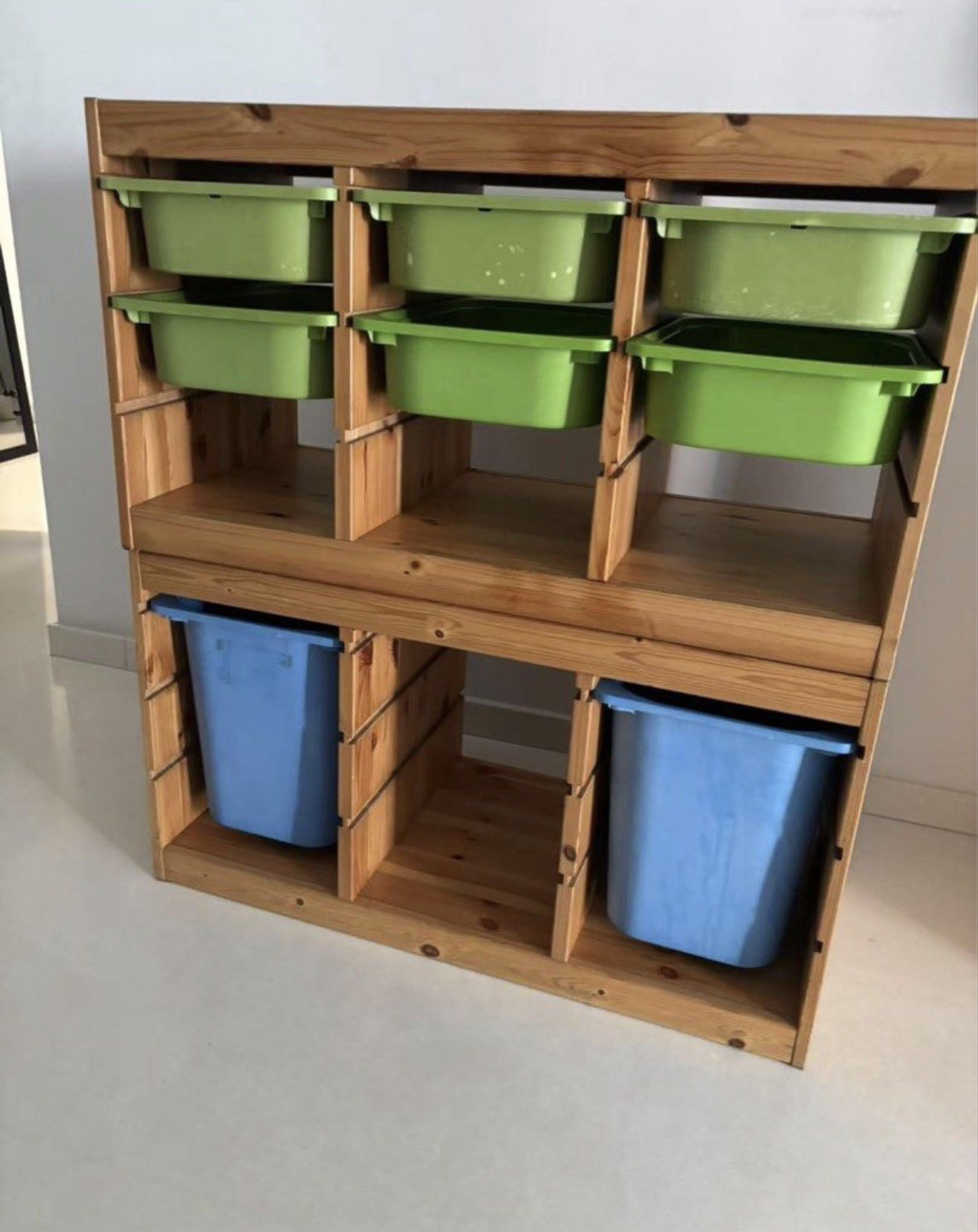 IKEA wood Trofast Storage Unit with Bins, Furniture & Home Living ...