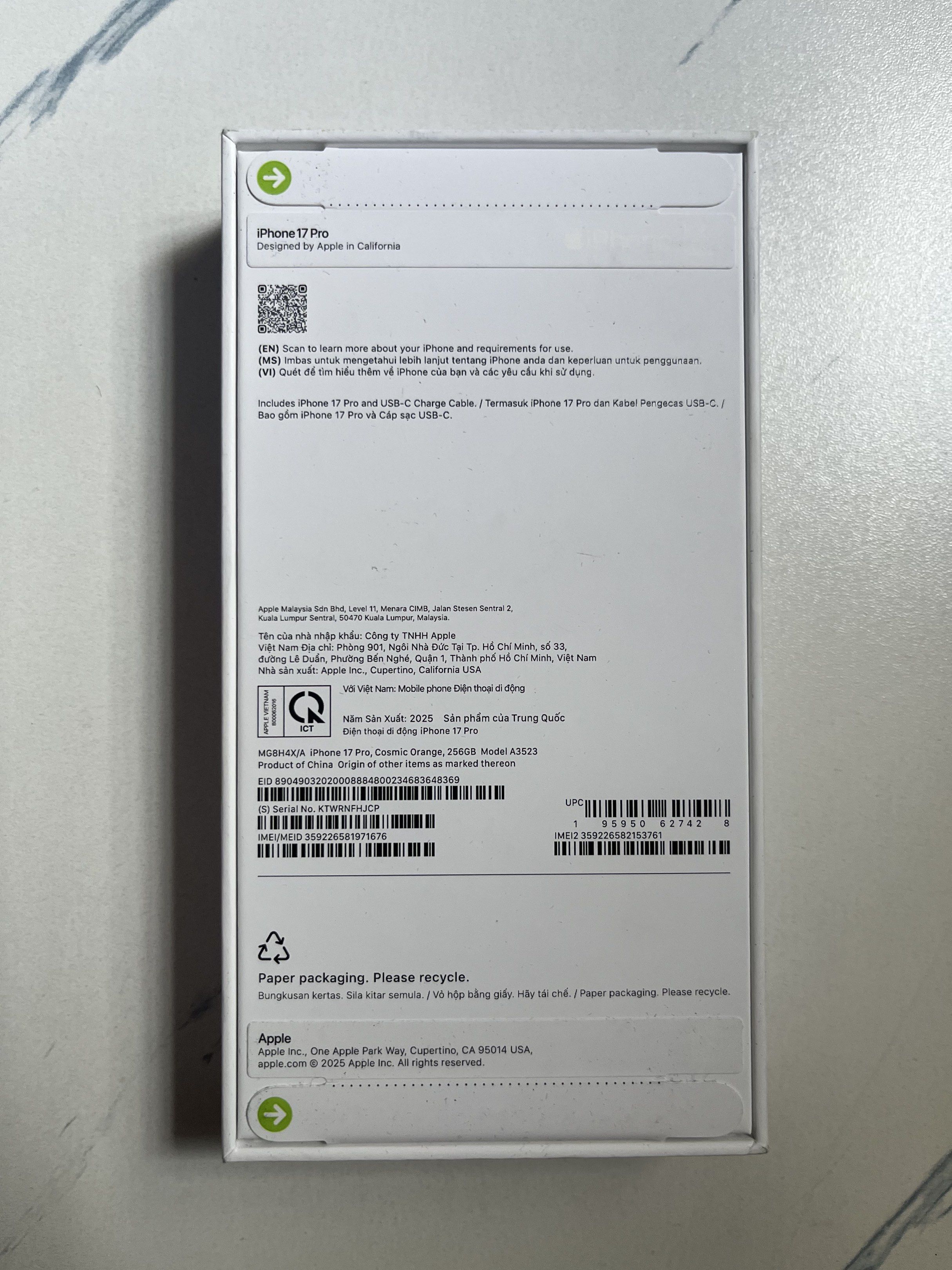 iPhone 17 Pro 256GB Cosmic Orange, Mobile Phones & Gadgets, Mobile ...