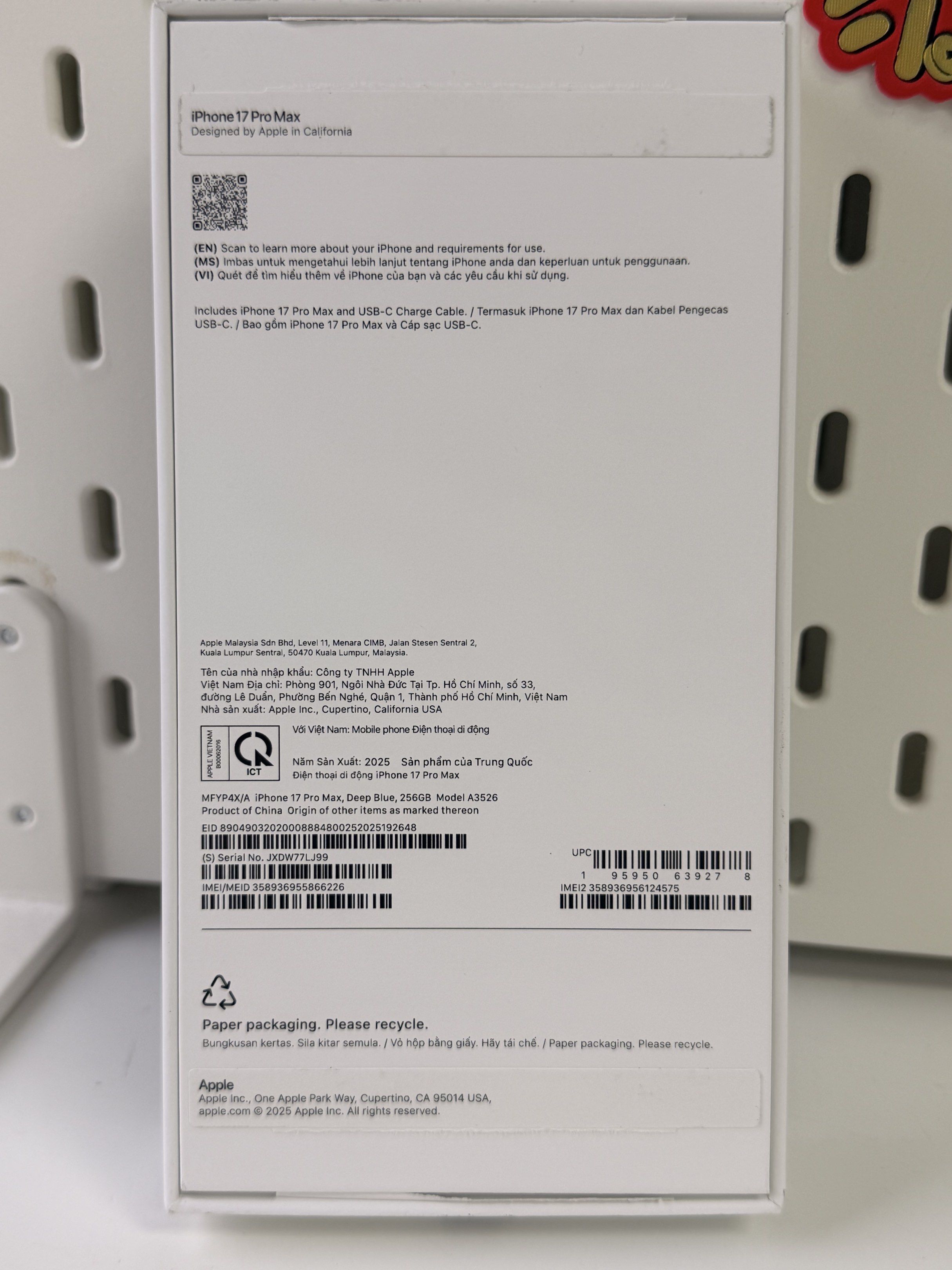 iPhone 17 Pro Max 256GB Deep Blue, Mobile Phones & Gadgets, Mobile ...