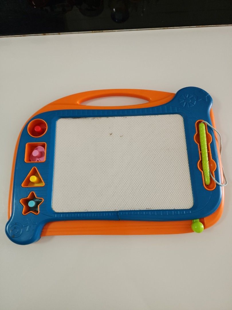Kids' Magnetic Drawing Board - Orange and Blue, Hobbies & Toys, Toys ...