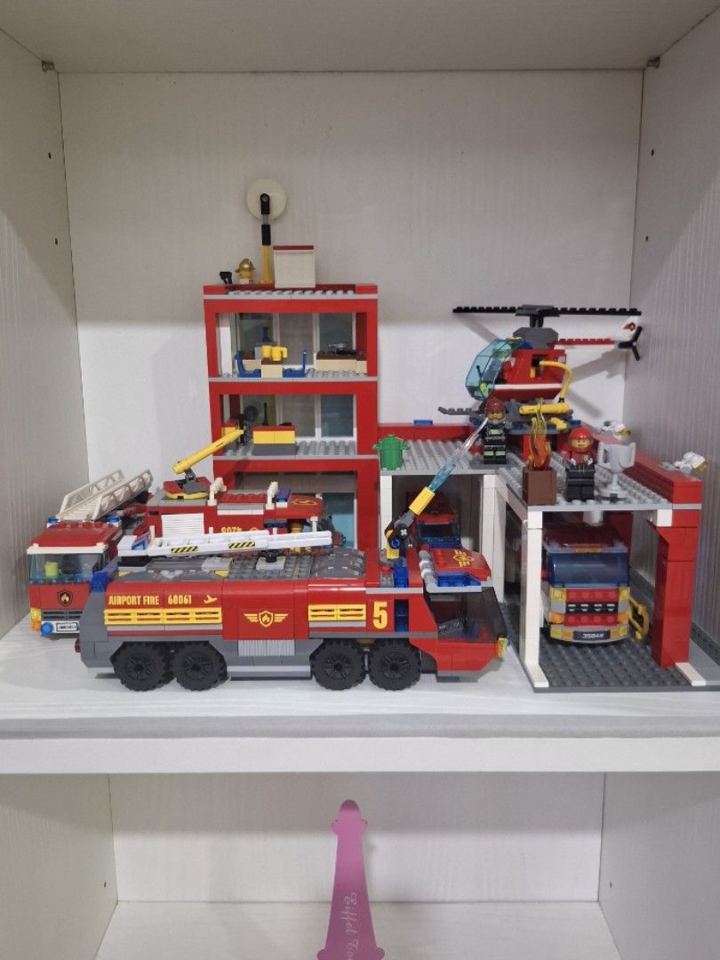 LEGO City Fire Station Set Assembled 60004, Hobbies & Toys, Toys ...
