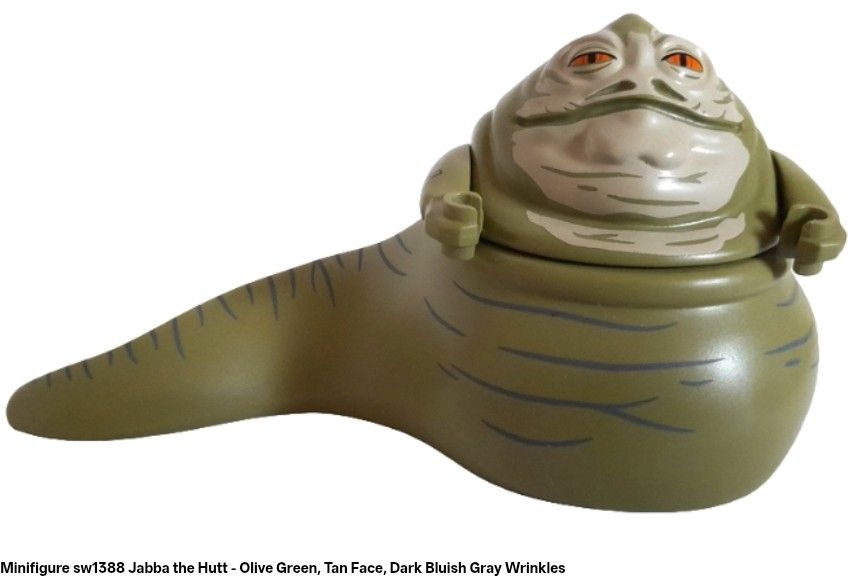 LEGO Star Wars Jabba the Hutt Minifigure, Hobbies & Toys, Toys & Games ...