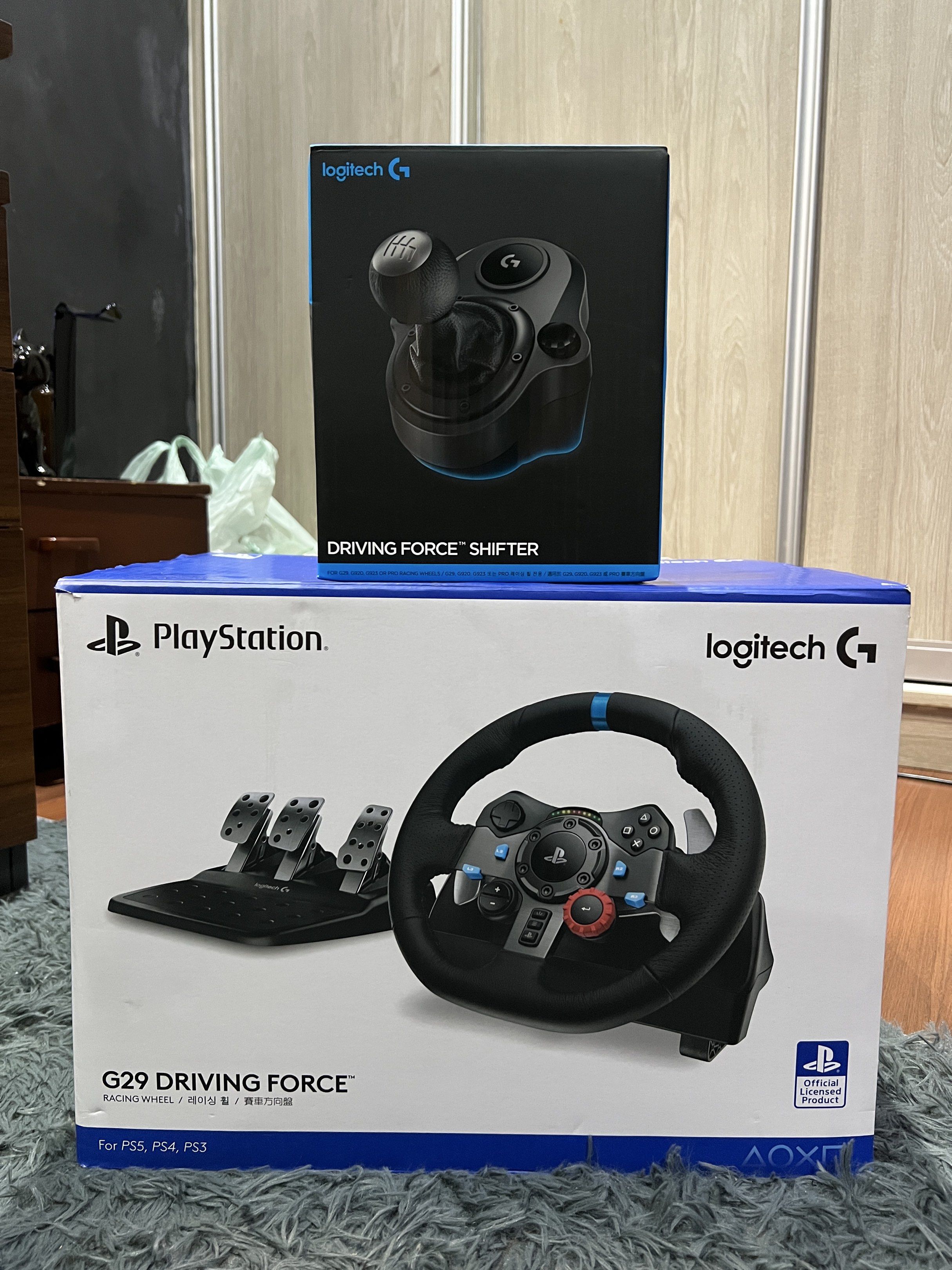 Logitech G29 Racing Wheel and Shifter, Video Gaming, Gaming Accessories ...