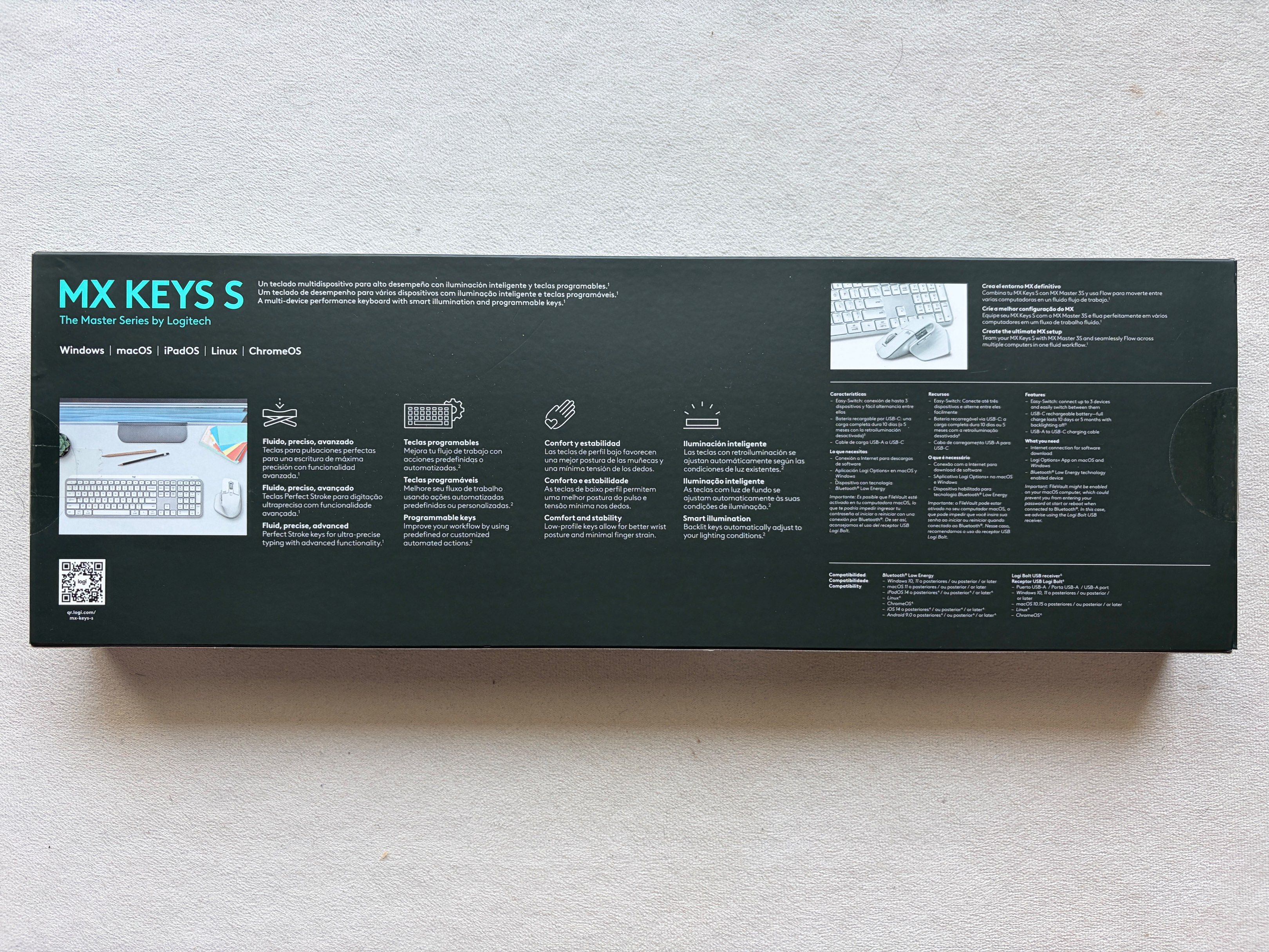 Logitech MX Keys S Wireless Keyboard - Pale Grey, Computers & Tech ...