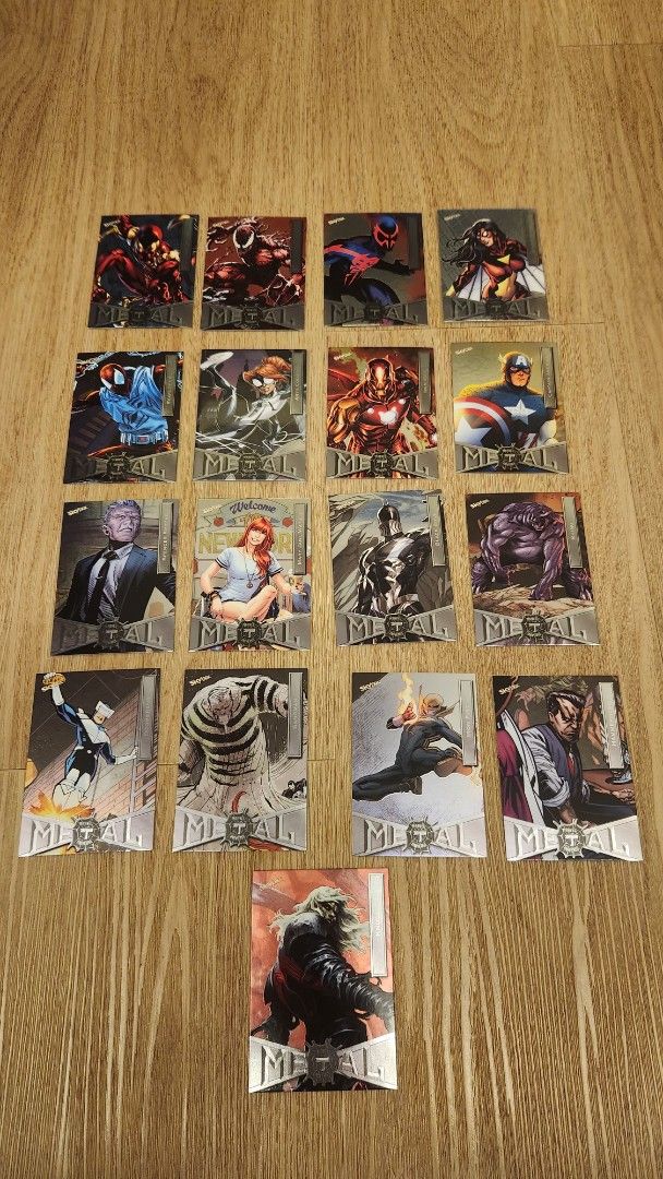 Marvel Spiderman Metal Universe Trading Cards - Complete Set, Hobbies ...