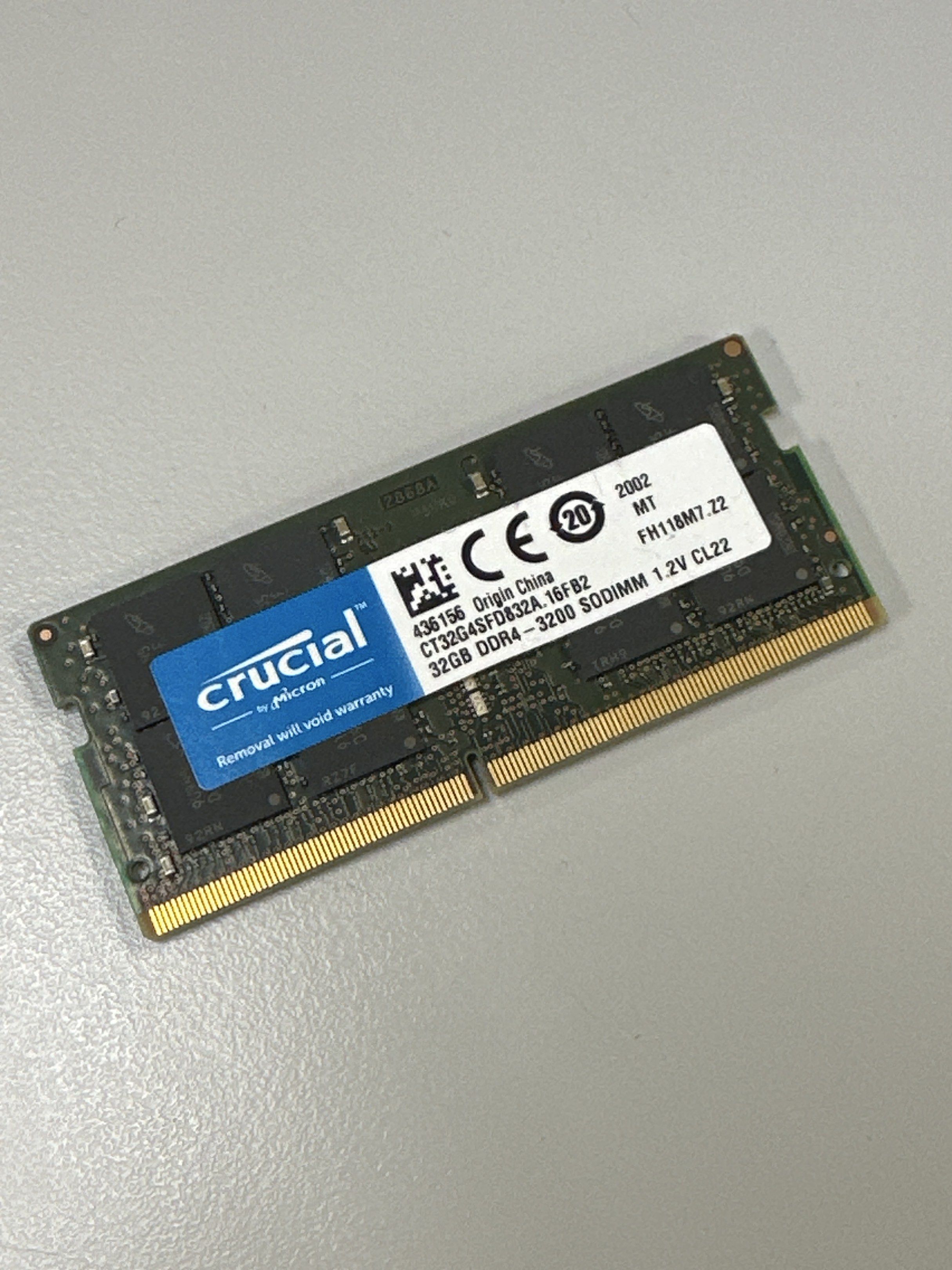 Crucial 32GB 3200MT/s DDR4 SODIMM RAM, Computers & Tech, Parts ...