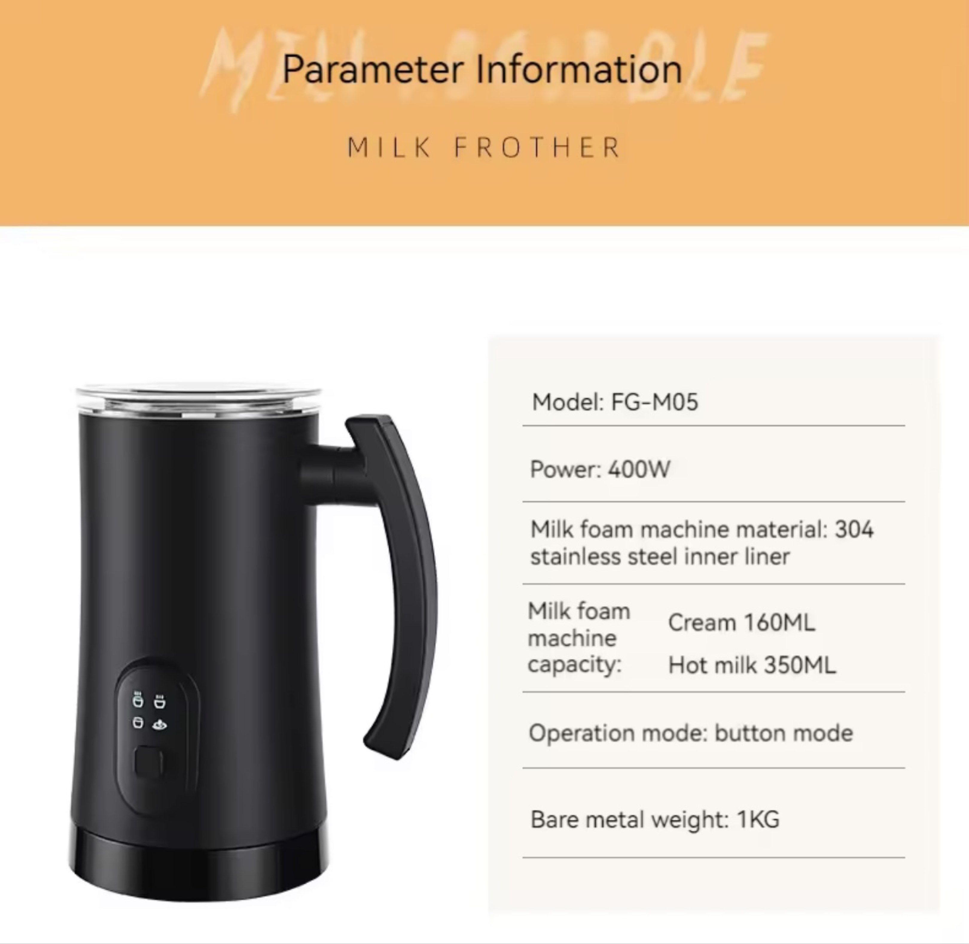 Milk Frother FG-M05 - Hot & Cold Foam, TV & Home Appliances, Kitchen ...