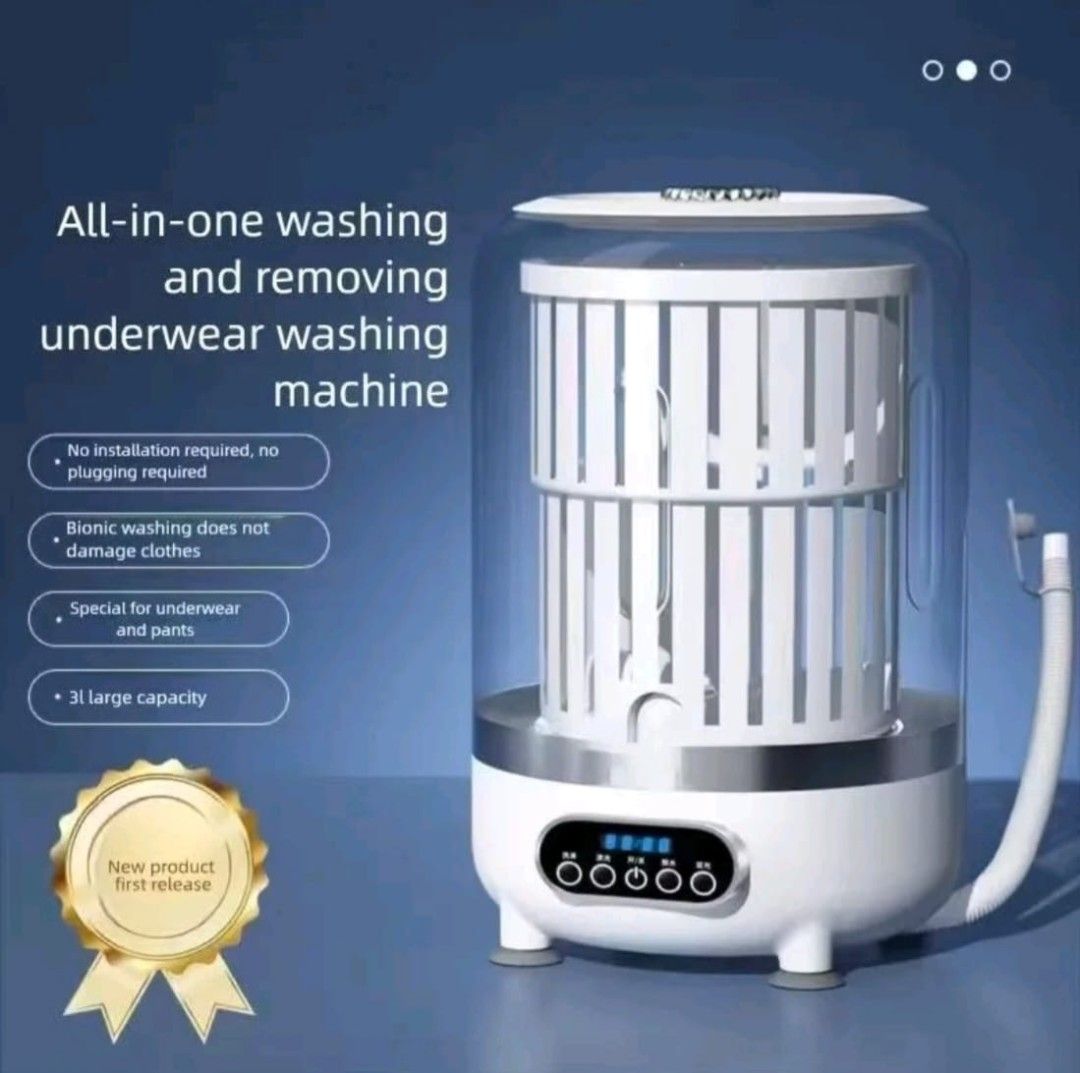 Mini Portable 3L Capacity Rechargeable Washing Machine with Multi-Mode ...