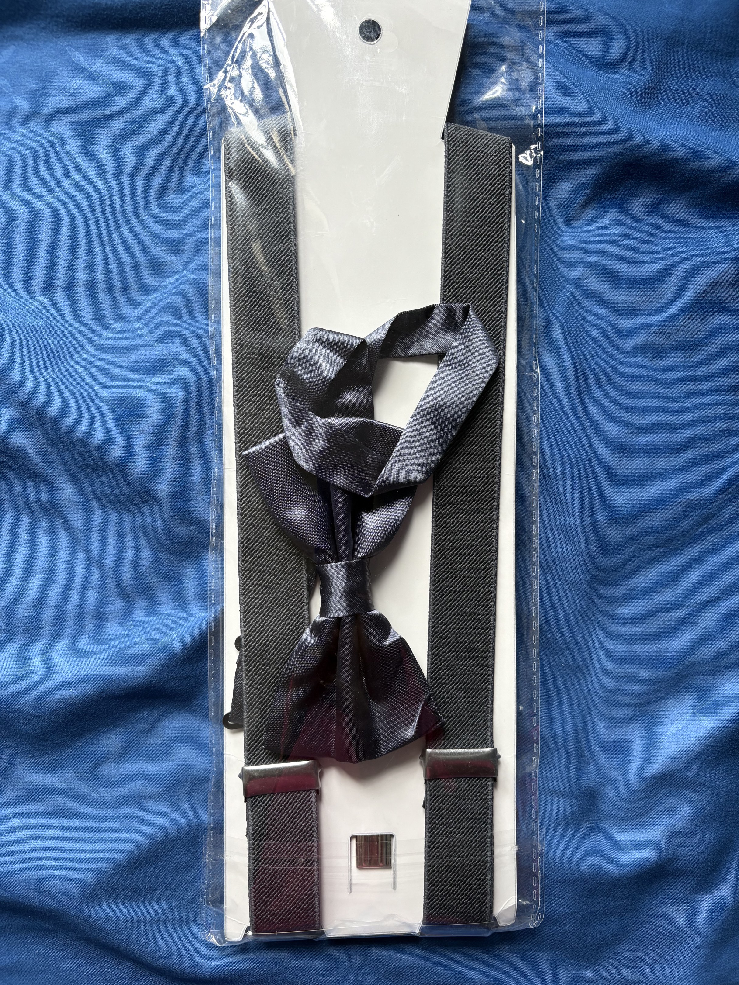 New Gray Suspenders and Bow Tie Set, Men's Fashion, Watches ...