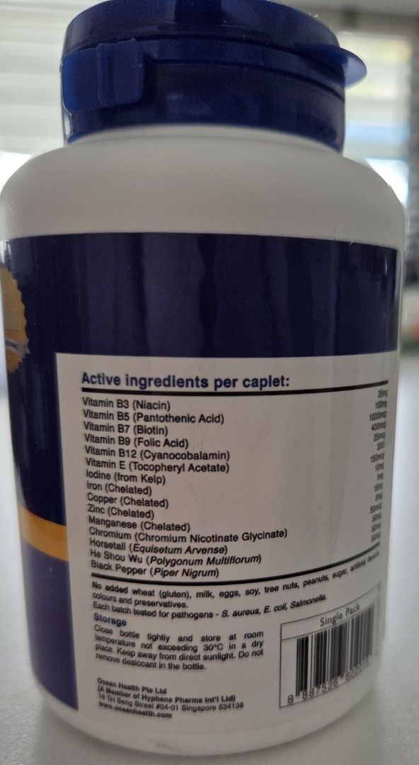 Ocean Health Hair Formula - 60 Capsules, Health & Nutrition, Health ...