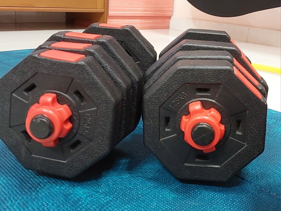 Octagon Shape Dumbbell- 20kg, Sports Equipment, Exercise & Fitness ...