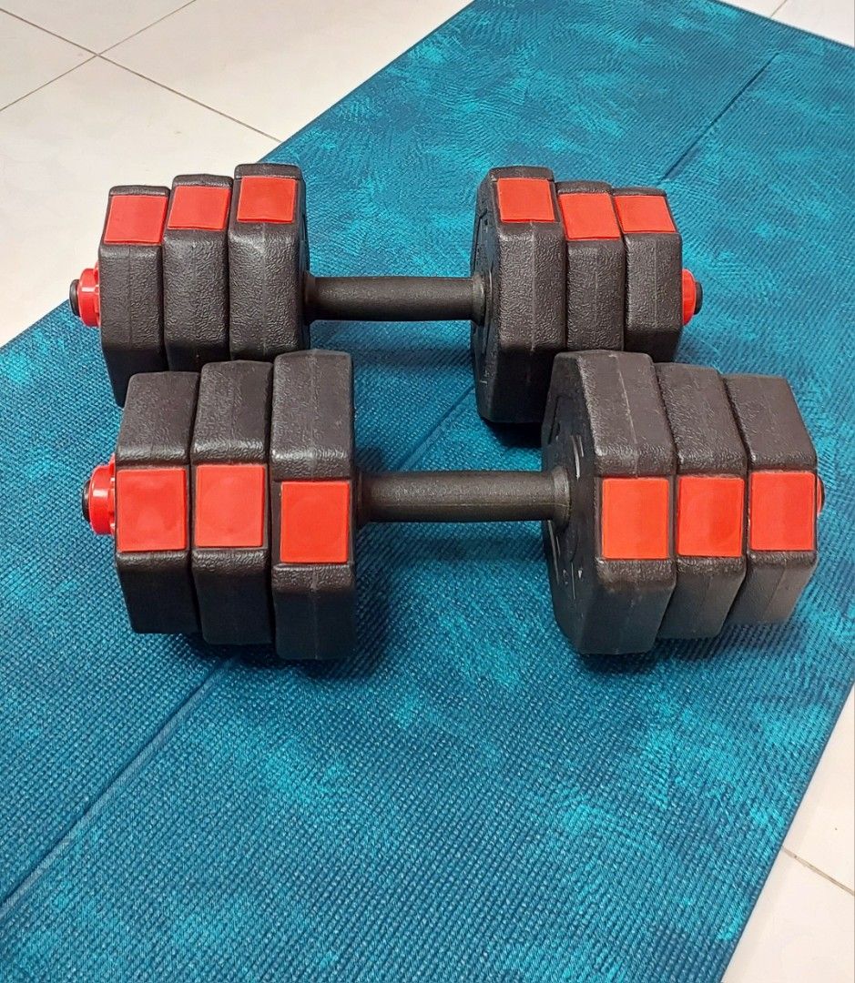 Octagon Shape Dumbbell- 20kg, Sports Equipment, Exercise & Fitness ...