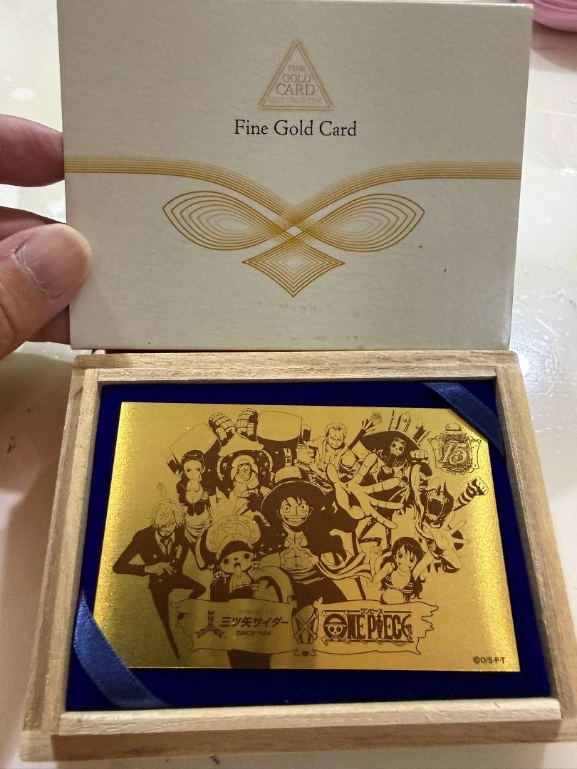 One Piece 15th Anniversary Limited Edition 200 24k Pure Gold Card ...