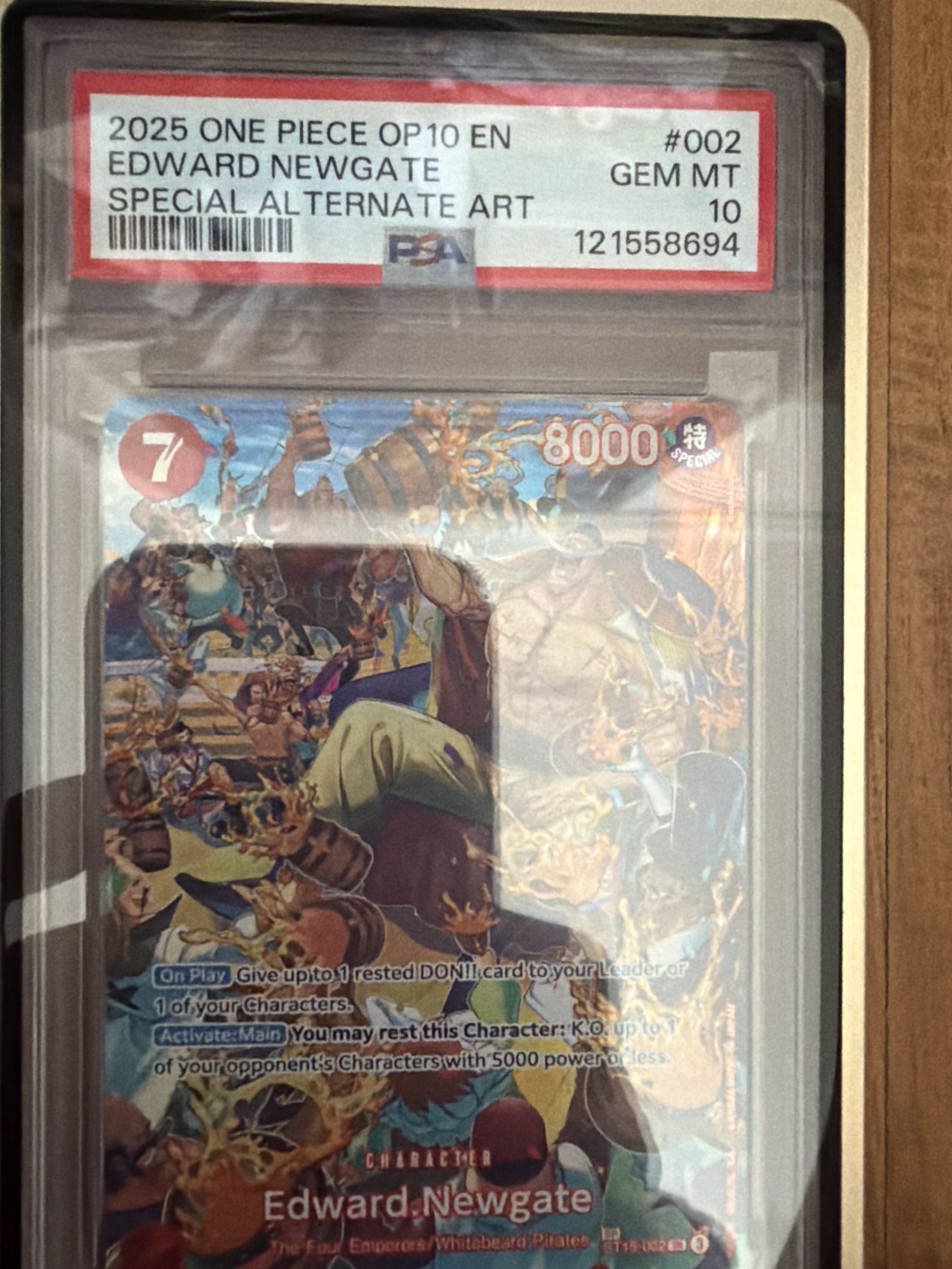 One Piece OP-10 Edward Newgate Special Alternate Art PSA 10 ( English ...