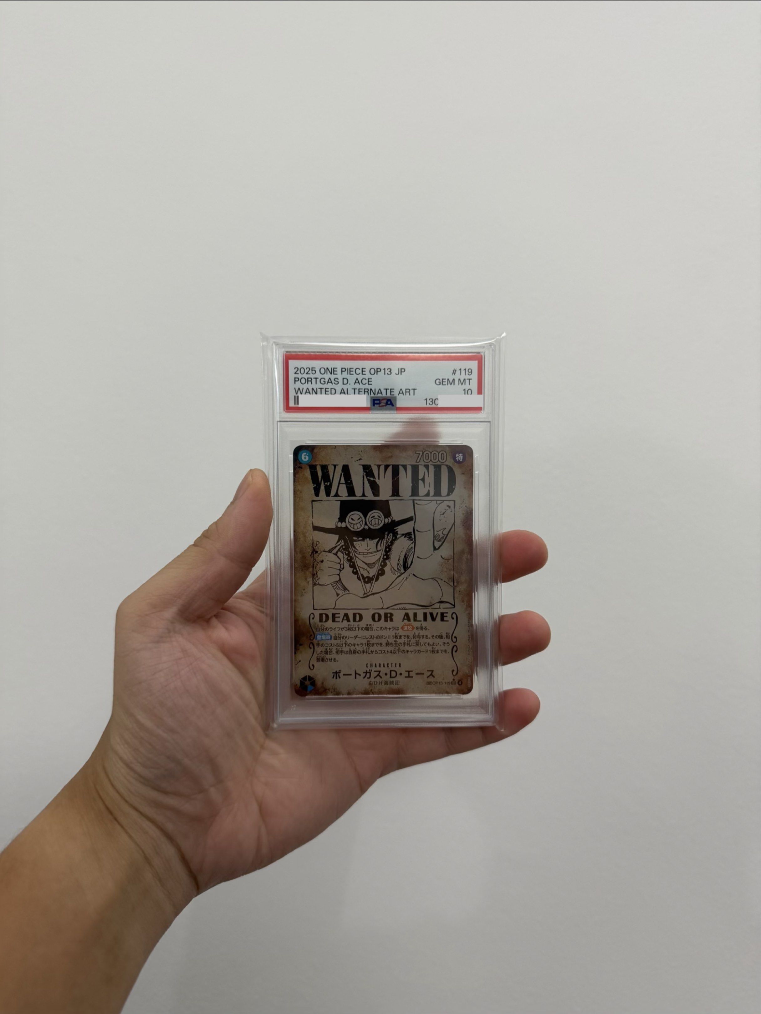 One Piece OP13 JP Portgas D. Ace Wanted Alternate Art PSA 10, Hobbies ...