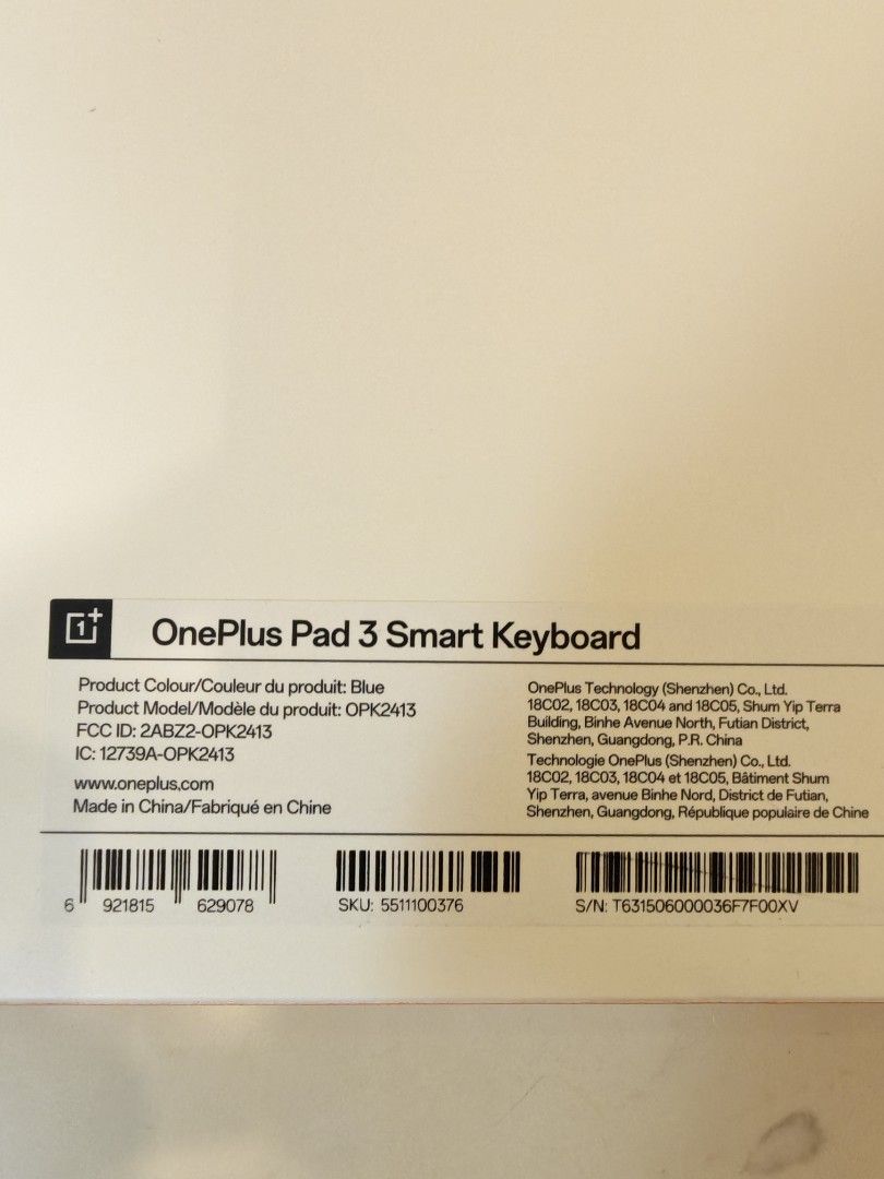 OnePlus Pad 3 Smart Keyboard - Blue, Mobile Phones & Gadgets, Mobile ...