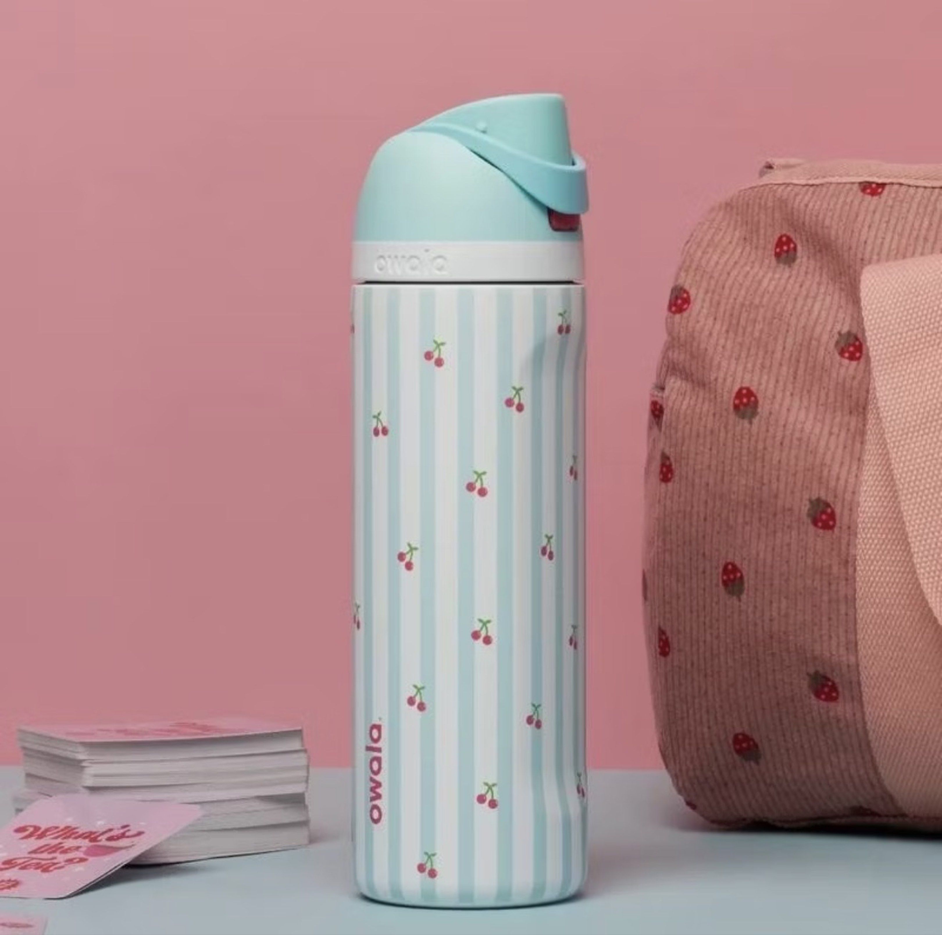 Owala Cherry Stripes Water Bottle 945Ml, Furniture & Home Living ...