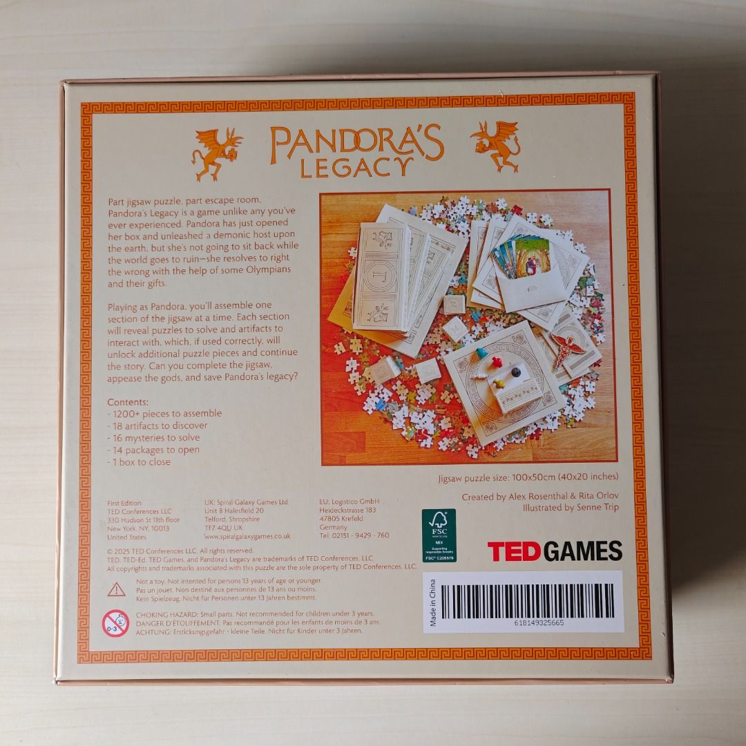 Pandora Legacy (Jigsaw Escape Room) | Board game, Hobbies & Toys, Toys ...