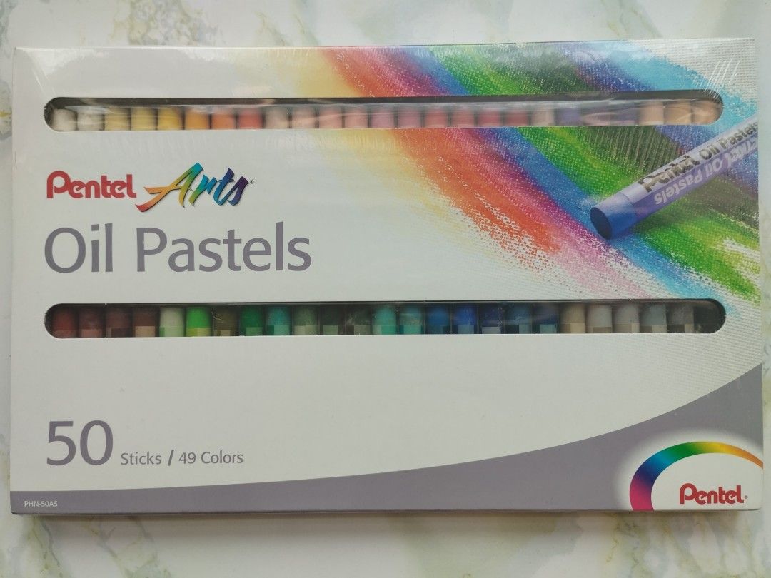 Pentel Oil Pastels (50 sticks), Hobbies & Toys, Art & Prints on Carousell