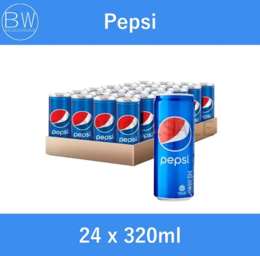 Pepsi 1 carton 320ml x 24 Cans - BB 23/11/2026, Food & Drinks ...