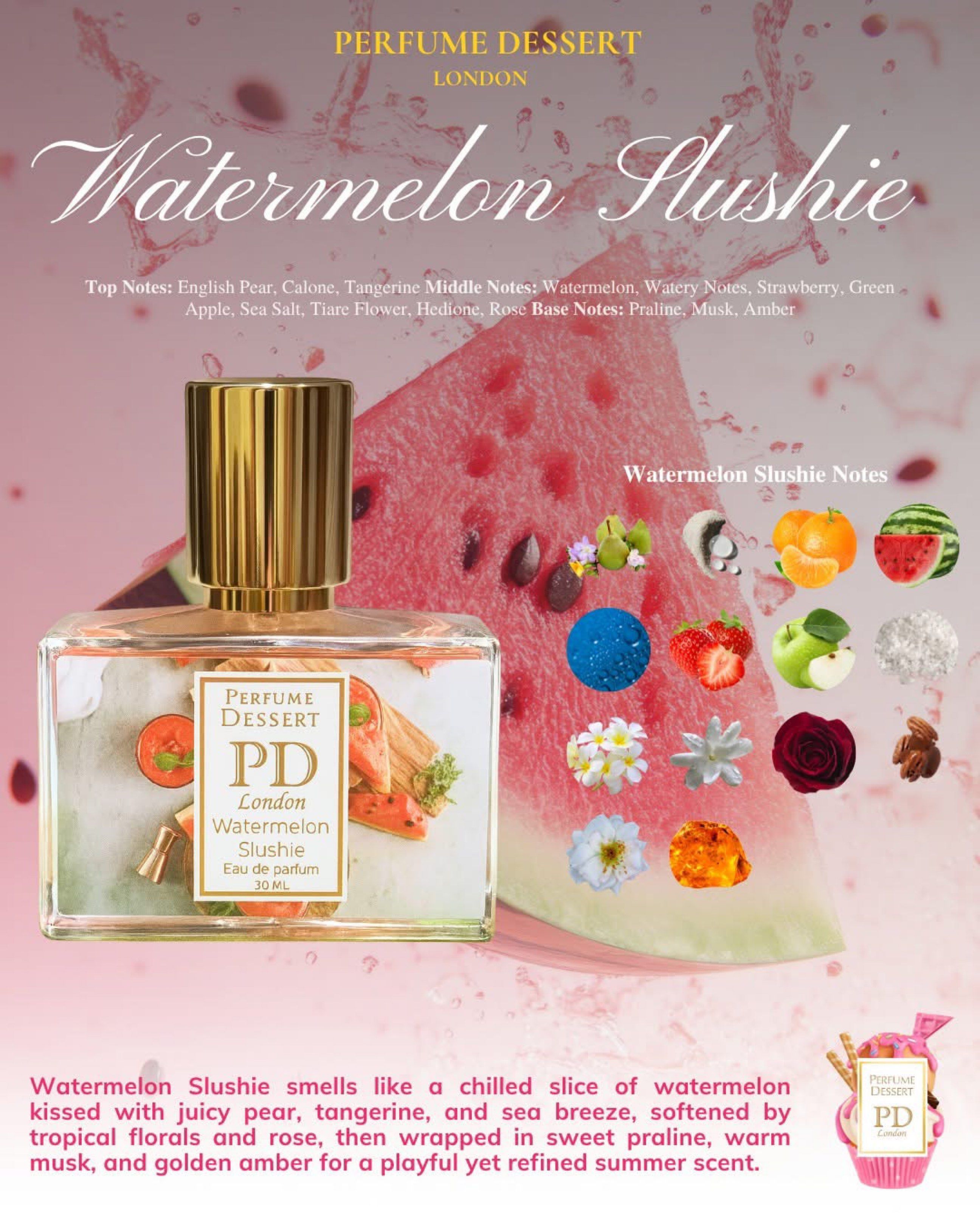 Perfume Dessert Watermelon Slushie Eau de Parfum 30ml 香水, 美容＆個人護理, 健康及 ...