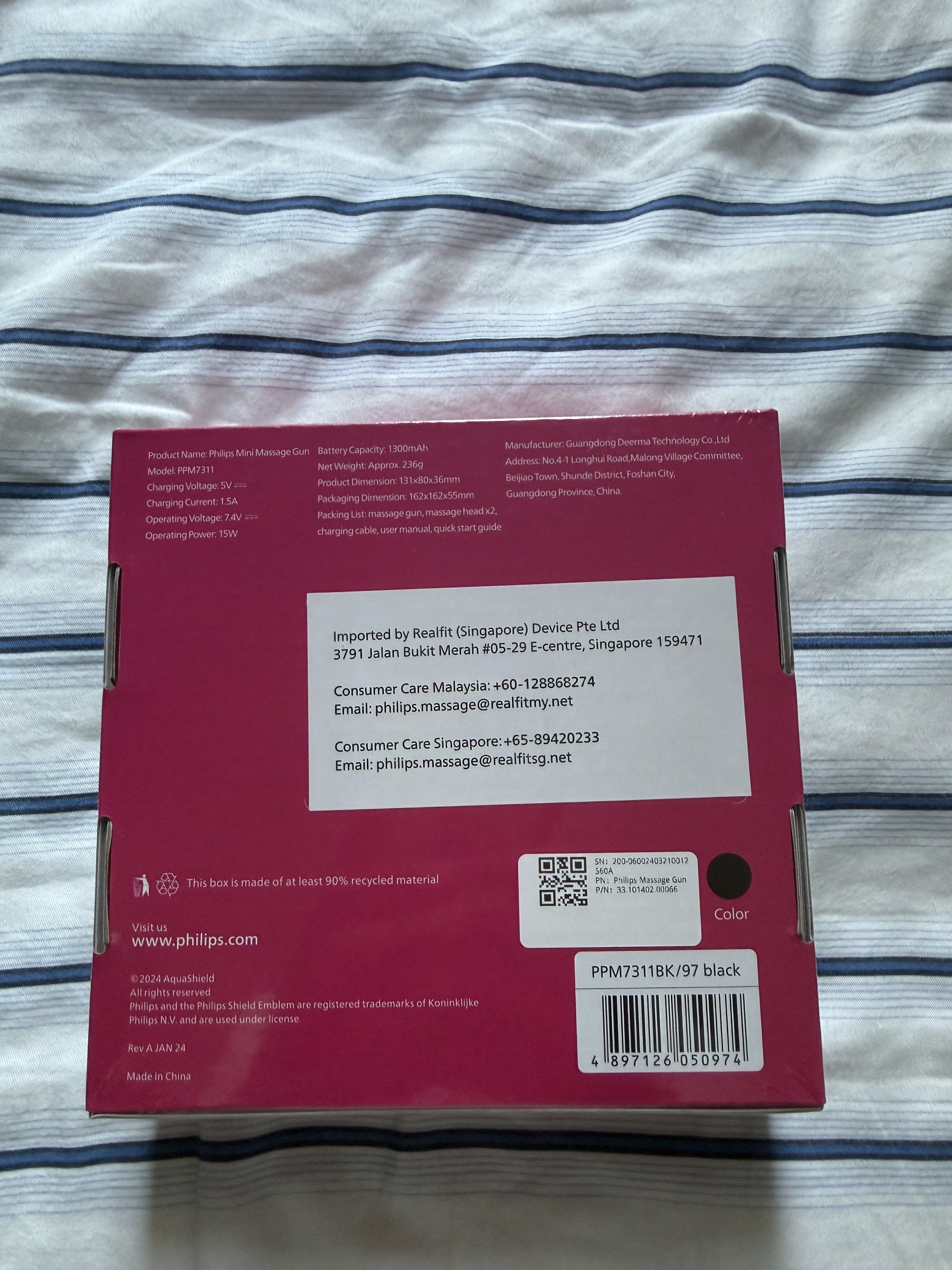 Philips Mini Massage Gun PPM7311 - Brand New, Health & Nutrition ...