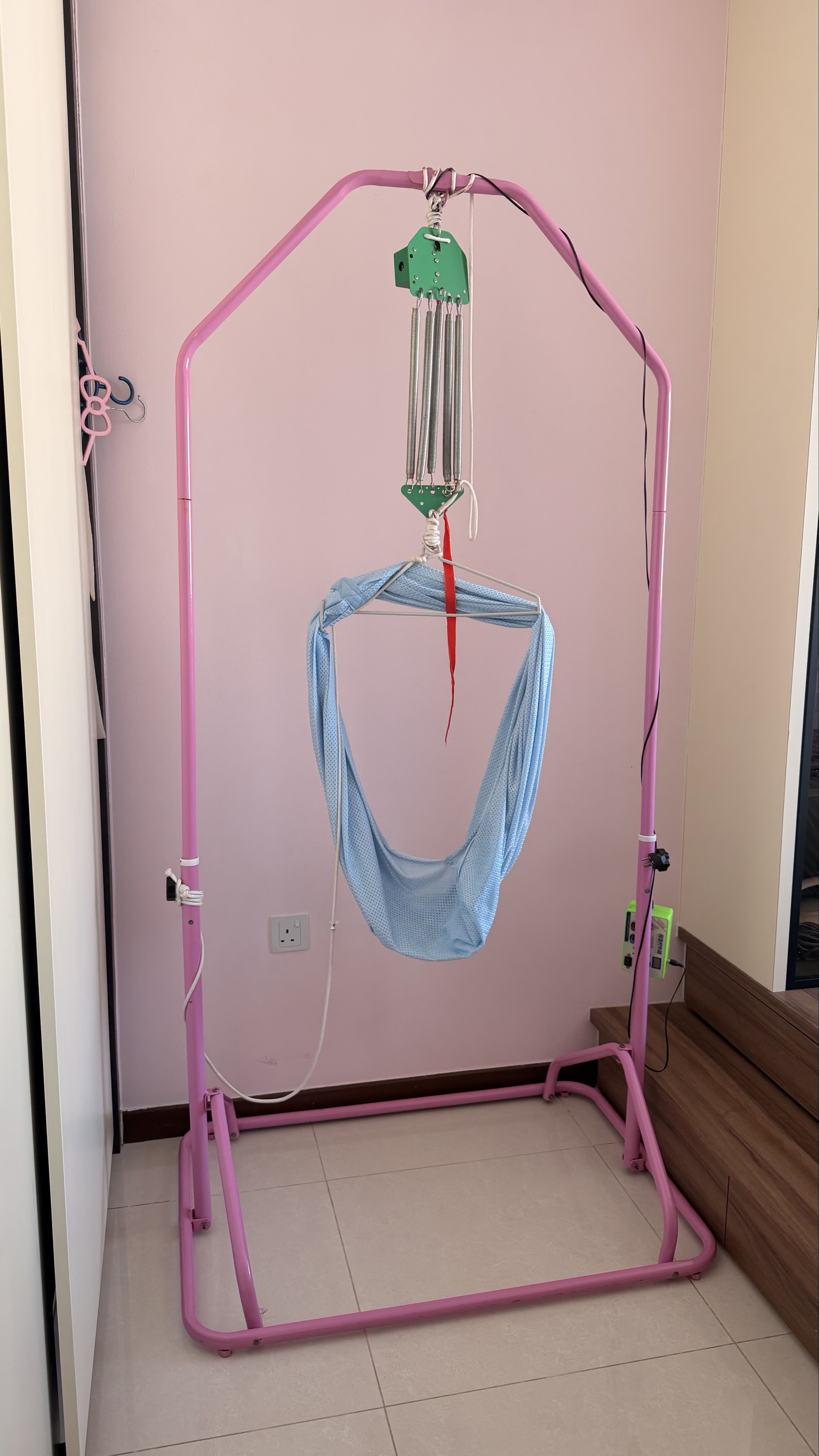 Pink Baby Cradle with Spring System, Babies & Kids, Baby Nursery & Kids ...