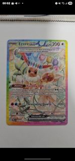 Rainbow Eevee Fan Card, Hobbies & Toys, Toys & Games on Carousell